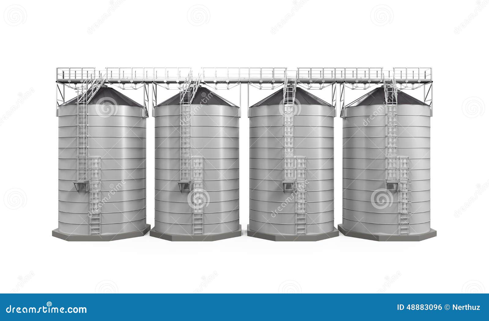 Agricultural Silo Isolated stock illustration. Illustration of grain ...