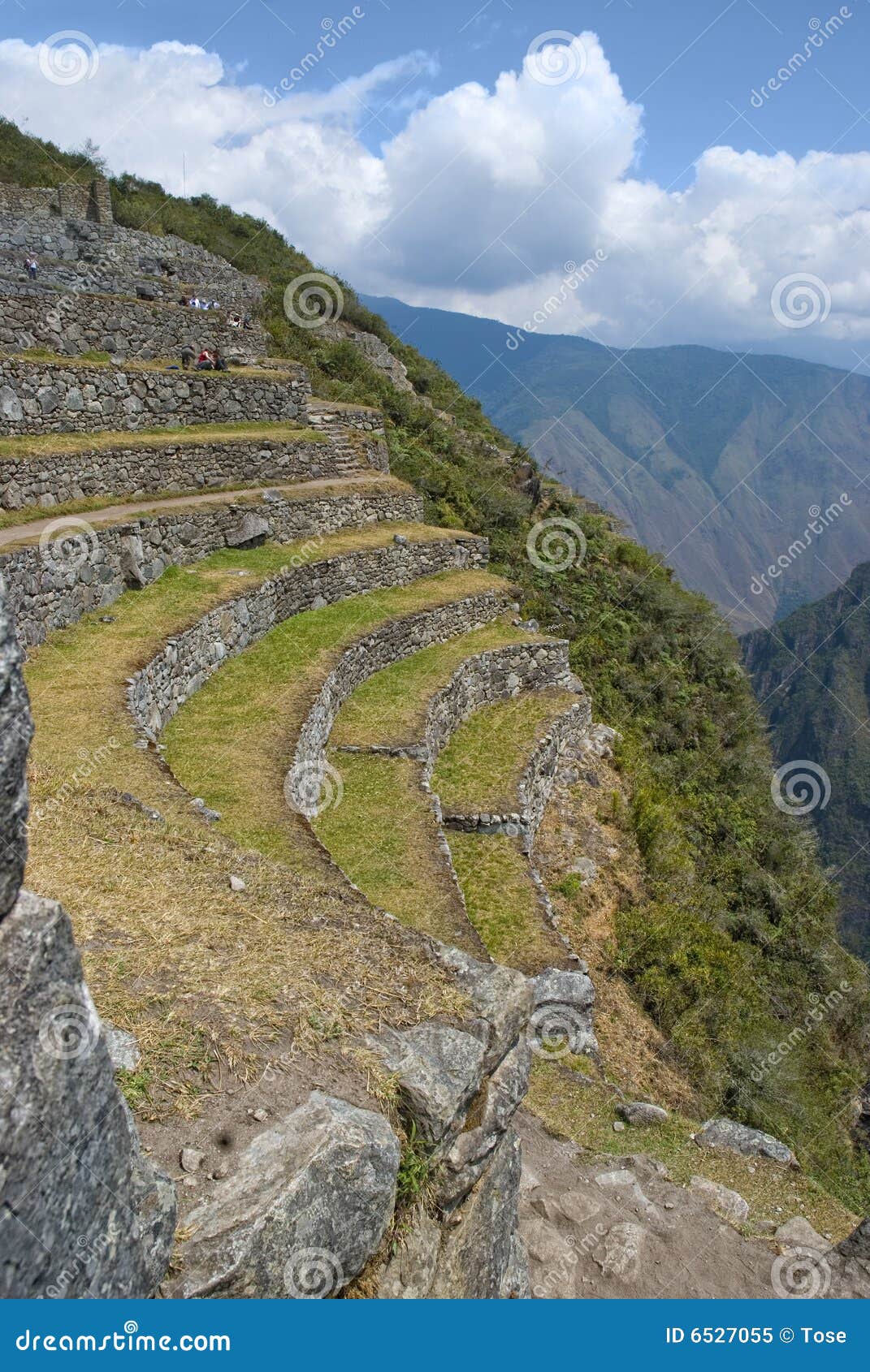 Agricultural Terrace at the Ancient Inca Ruins of Stock Image - Image ...