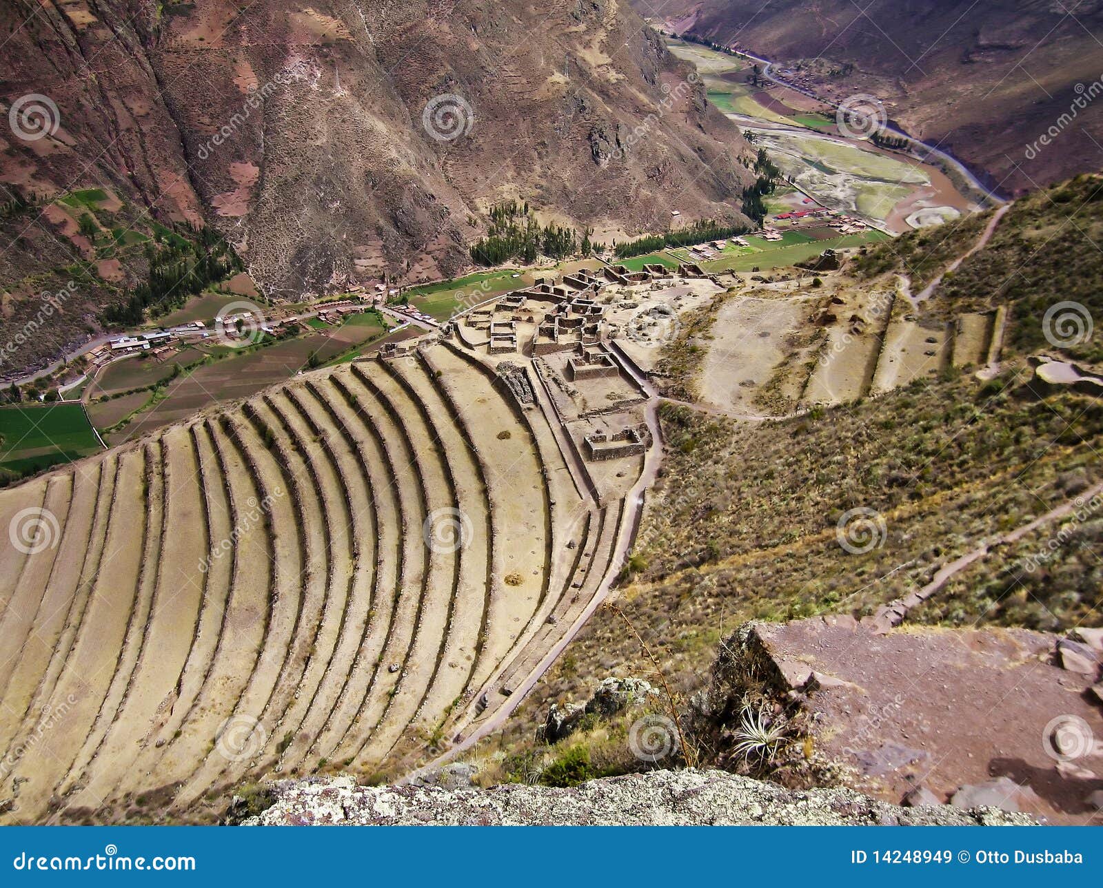 Agricultural Terraces in the Peruvian Andes Stock Image - Image of peru ...