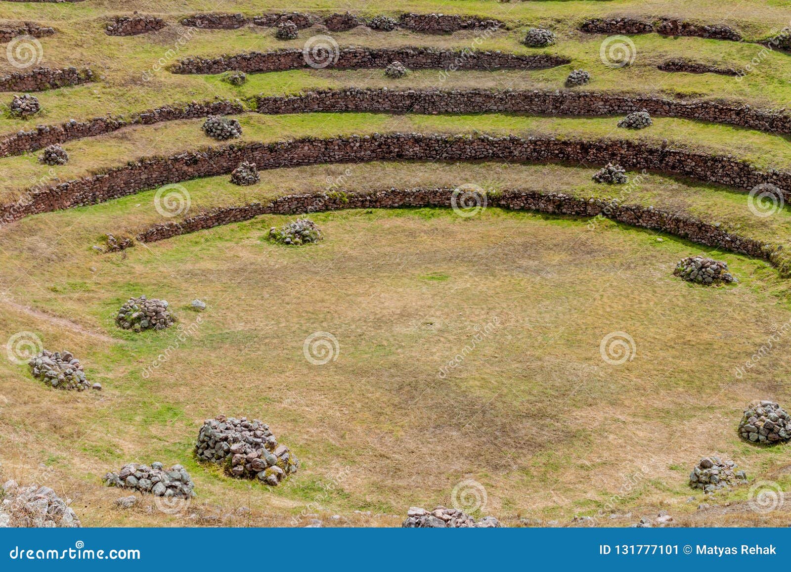 Agricultural Terracing Built With Lava-stone Stock Photo ...