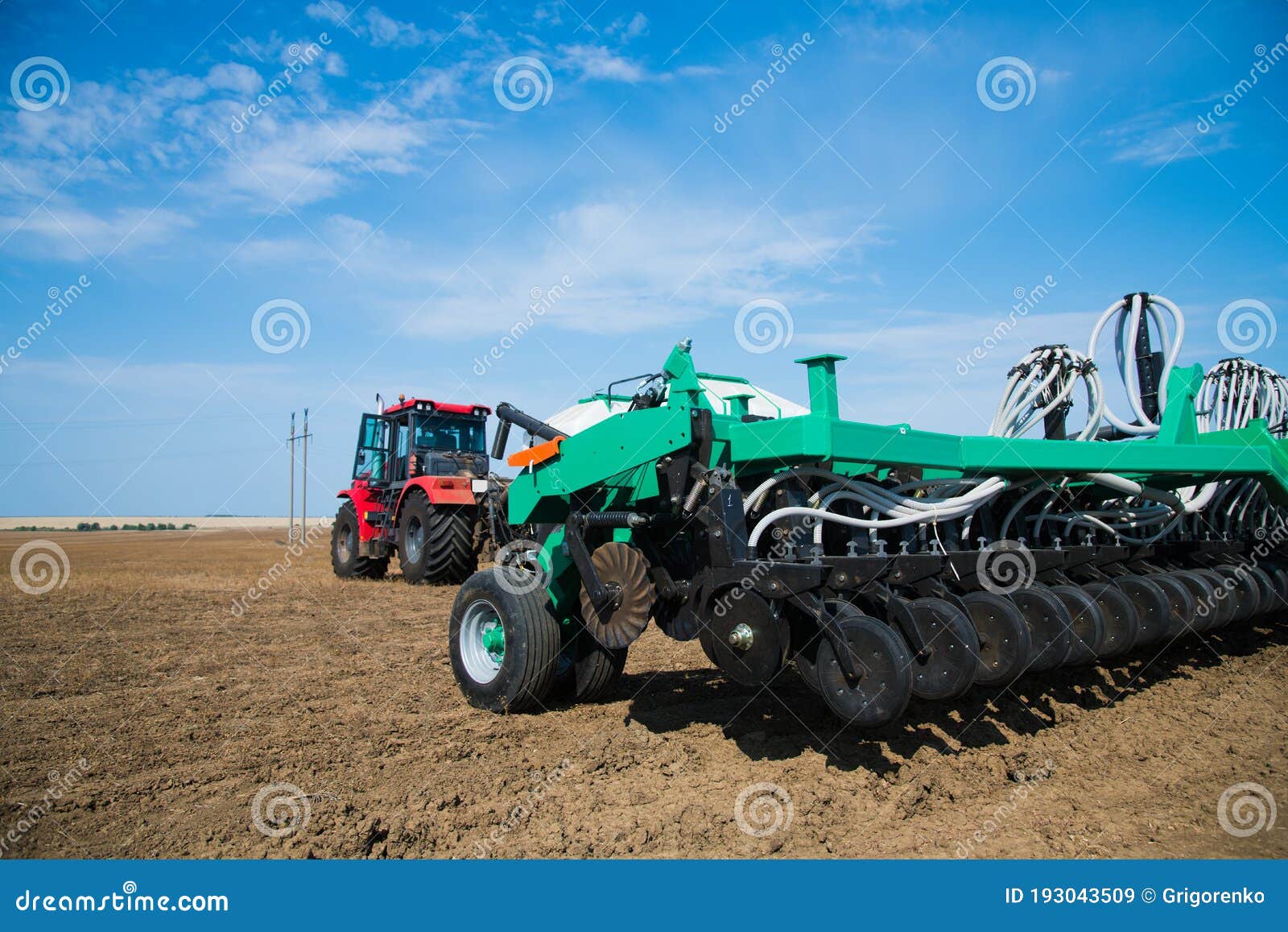 Agricultural Tillage in Spring Stock Image - Image of machine, rural ...