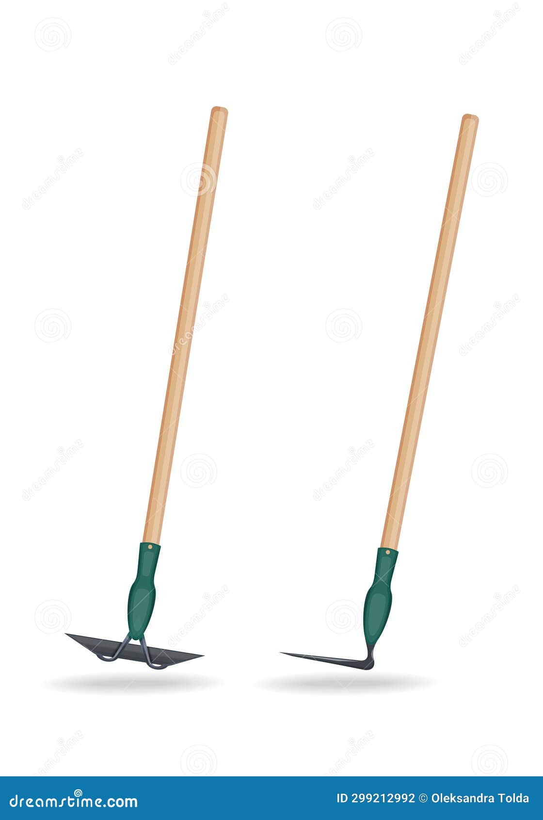 Agricultural Tool for Weeding a Vegetable Garden Stock Illustration ...