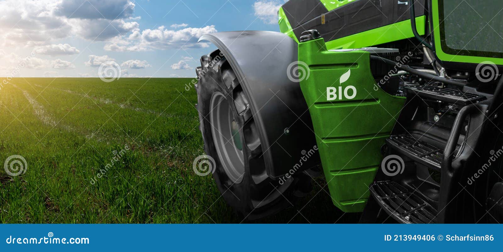 Agricultural Tractor on Biofuel Stock Photo - Image of biofuel ...