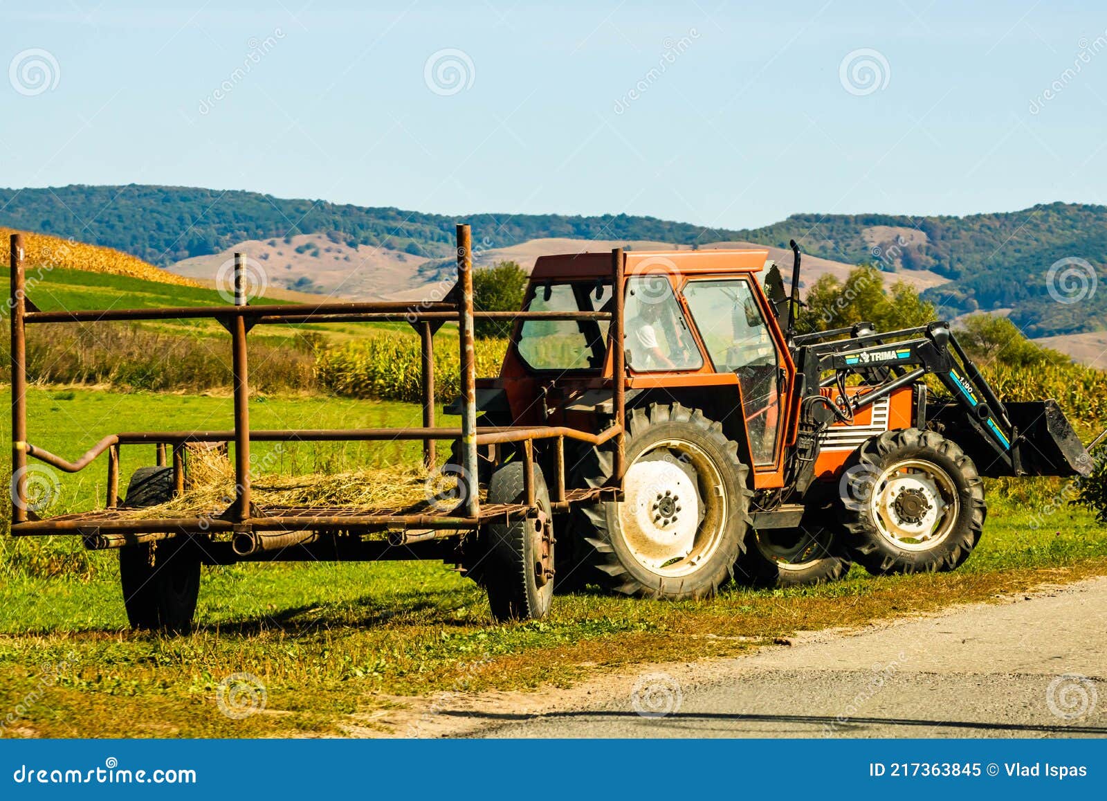 Agricultural Tractor on Road in Viscri, Romania, 2021 Editorial Image ...