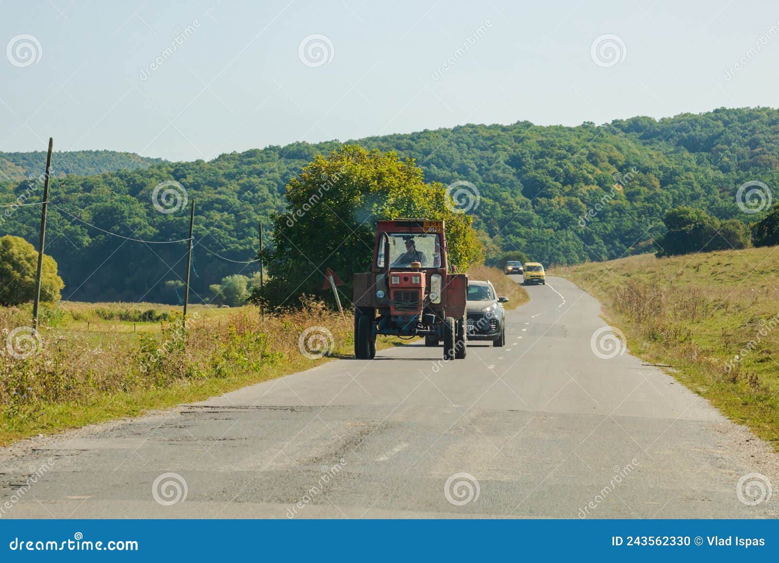 Agricultural Tractor on Road in Viscri, Romania, 2021 Editorial Image ...