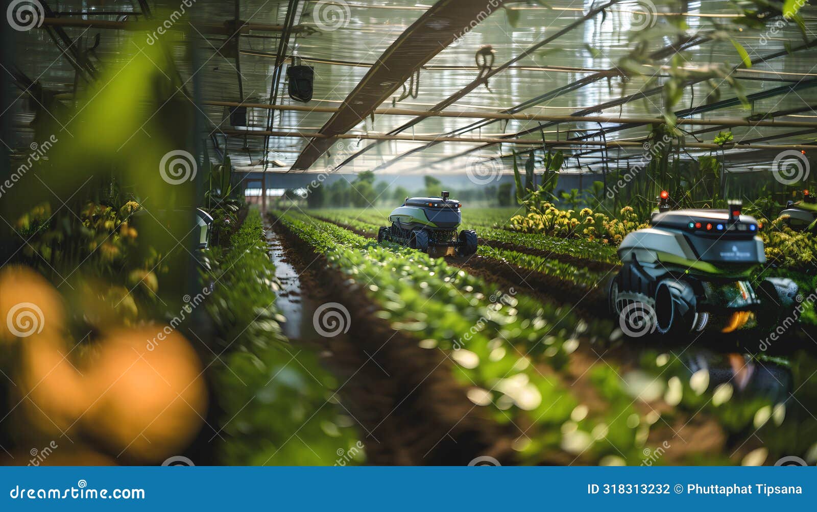 Agricultural Tractor Robot Automatic Harvest Field Crops Wireless ...