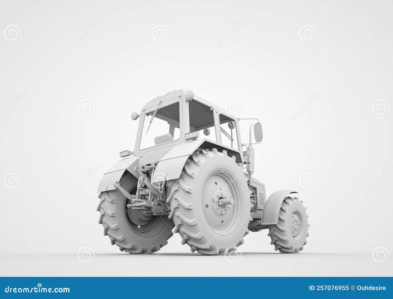 Agricultural Tractor on White Background. Stock Illustration ...
