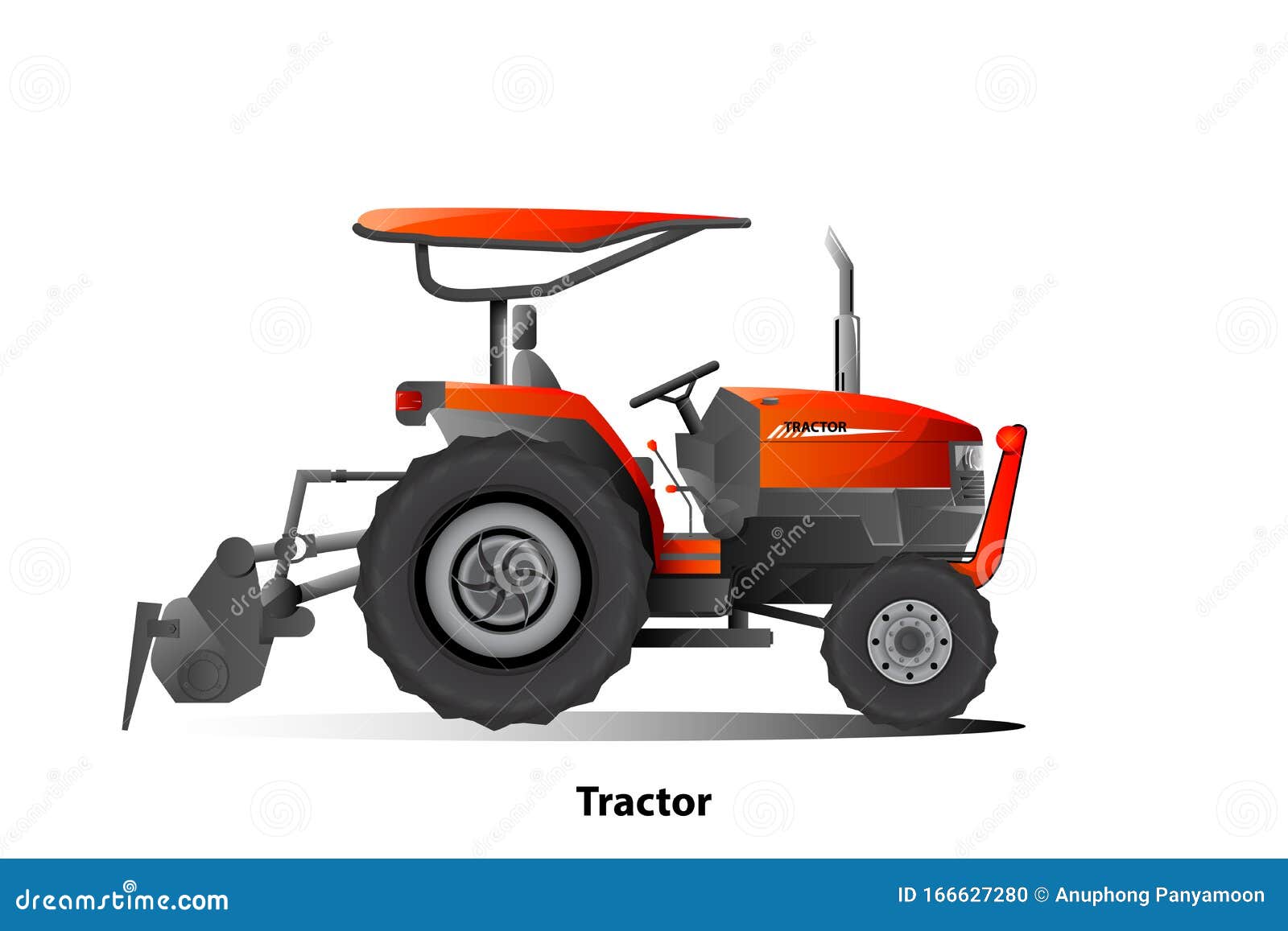 Agricultural Tractors Vector is an Object Stock Vector - Illustration ...