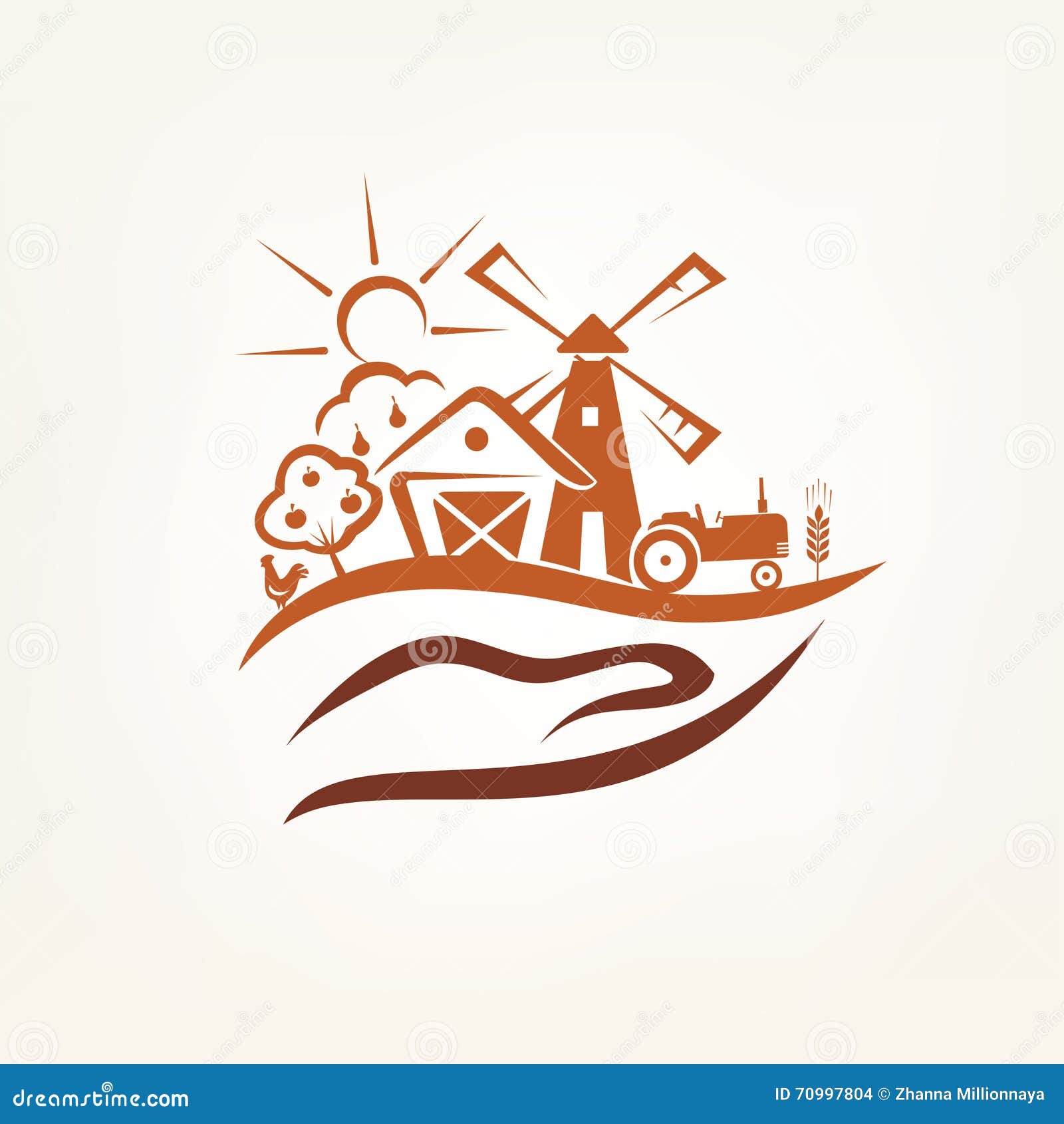 Agriculture and Farm Symbol Stock Vector - Illustration of business ...