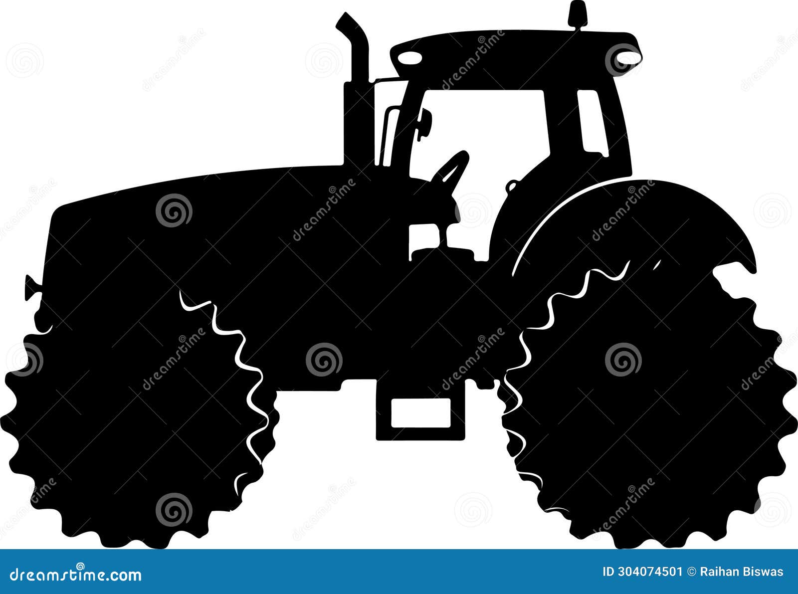 Agriculture Farm Tractor Silhouette Vector Illustration Stock Vector ...