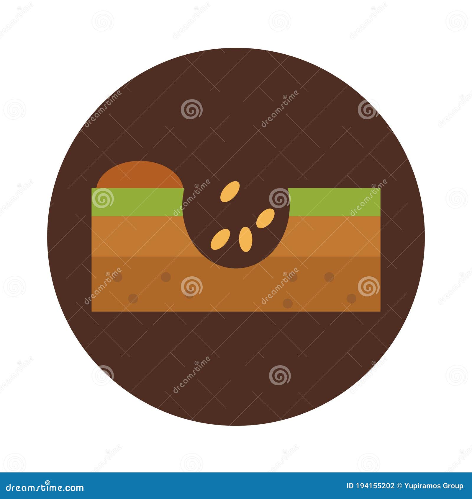 A Big Hole The Ground Illustration. Ground Works Digging Of Sand Coal ...