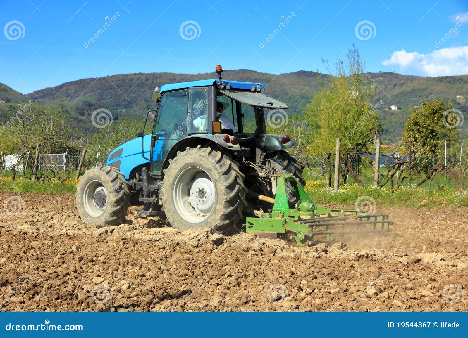 Agriculture, Farming Tractor Stock Image - Image of industrial ...