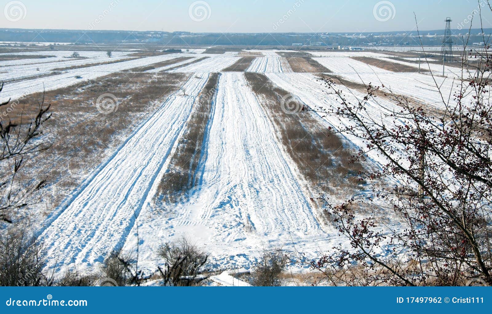 Agriculture Field Under Snow Stock Photo - Image of generic, country ...