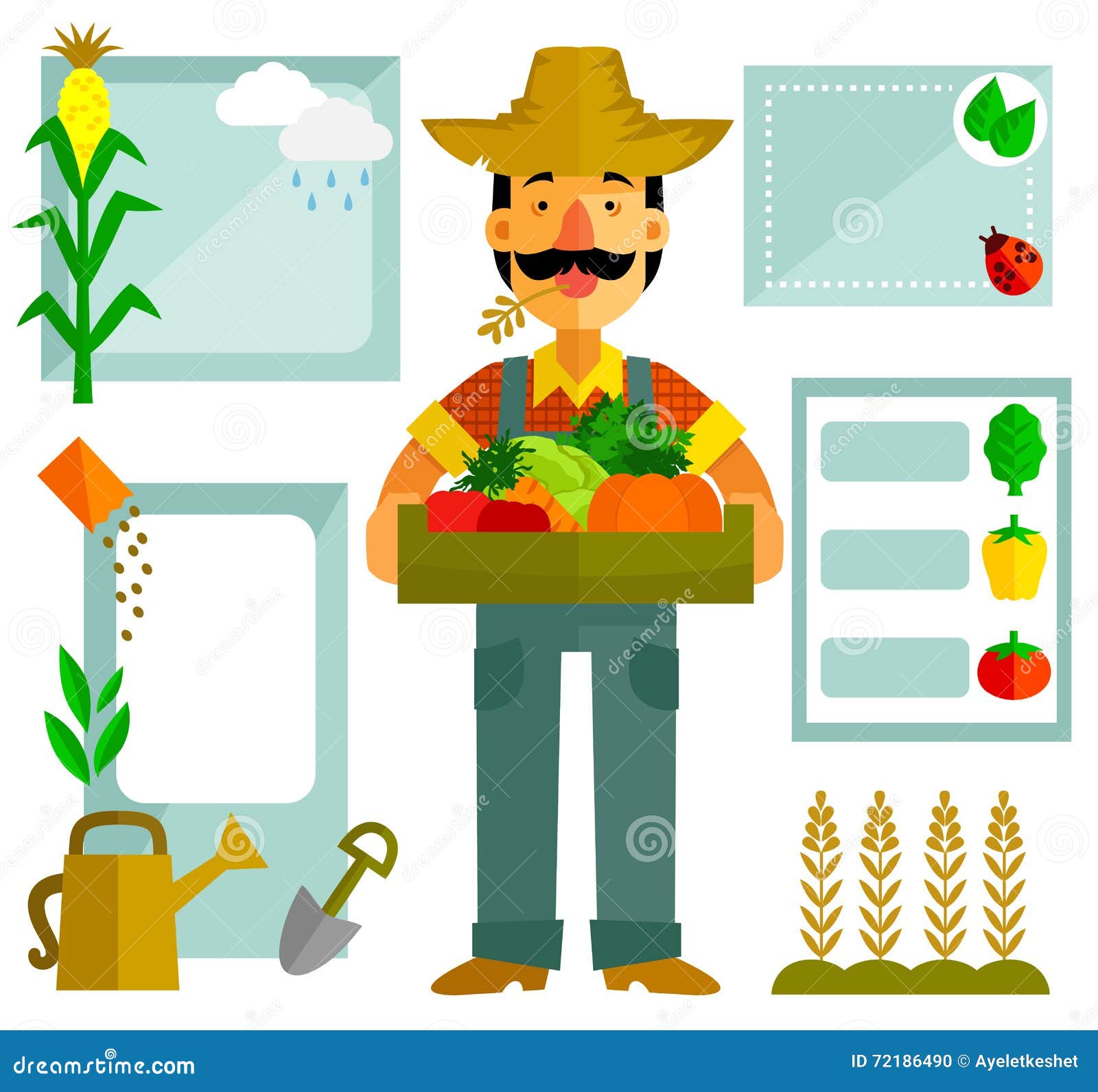 Agriculture graphics stock vector. Illustration of happy - 72186490