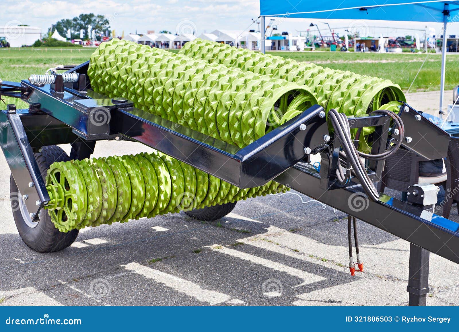 Agriculture Hydraulic Tractor Roller Stock Image - Image of land ...