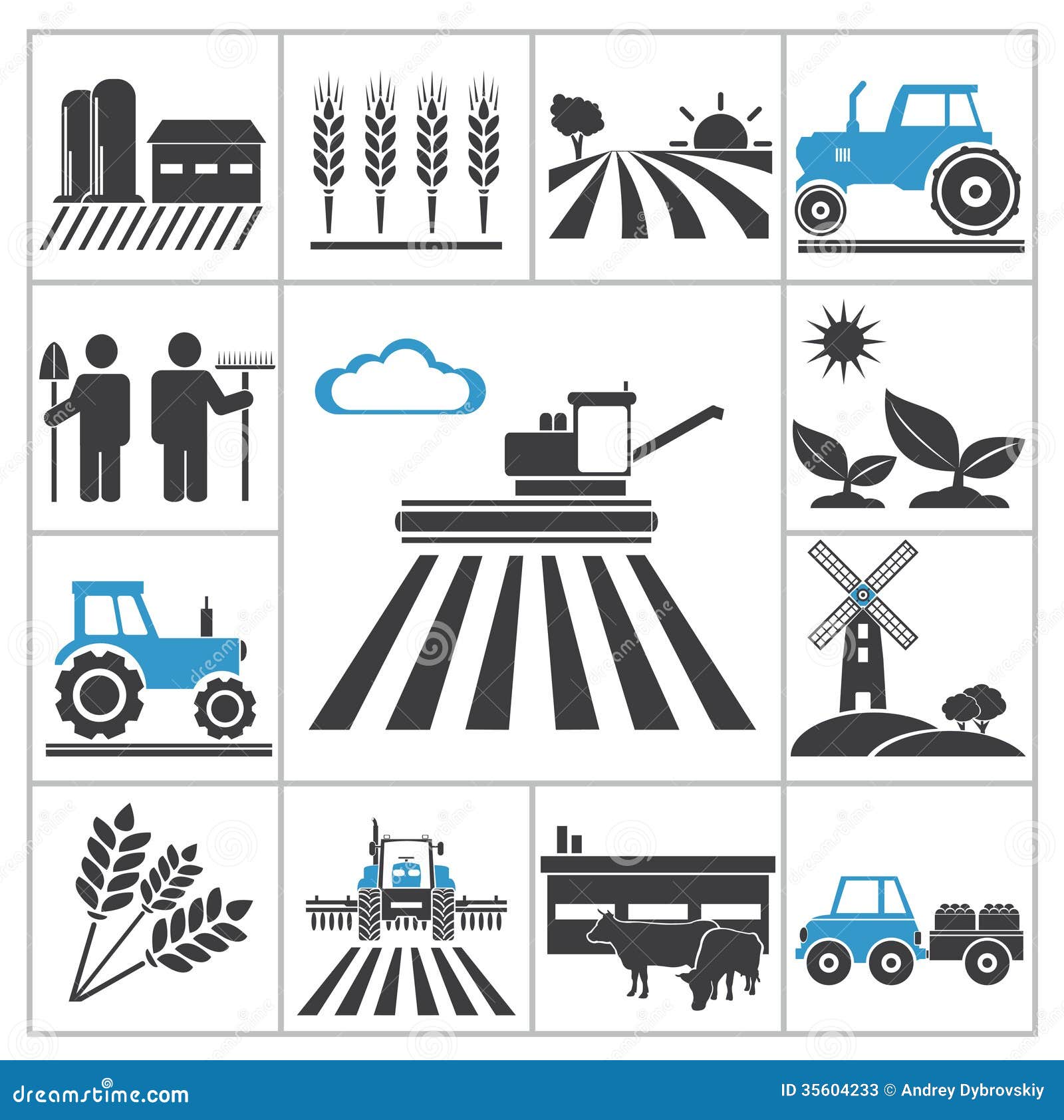 Agriculture Icons Stock Photos - Image: 35604233