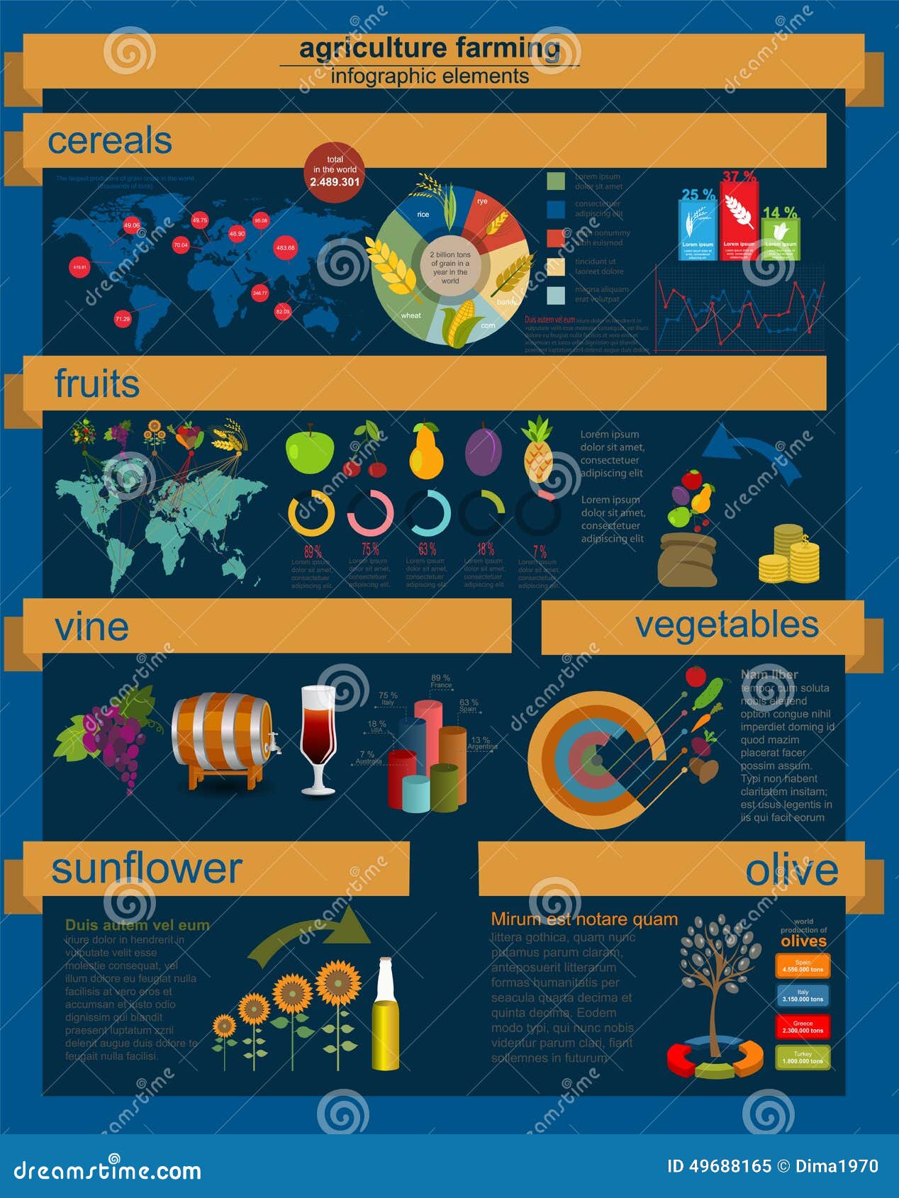 Agriculture Infographics_13_1 Stock Vector - Illustration of design ...