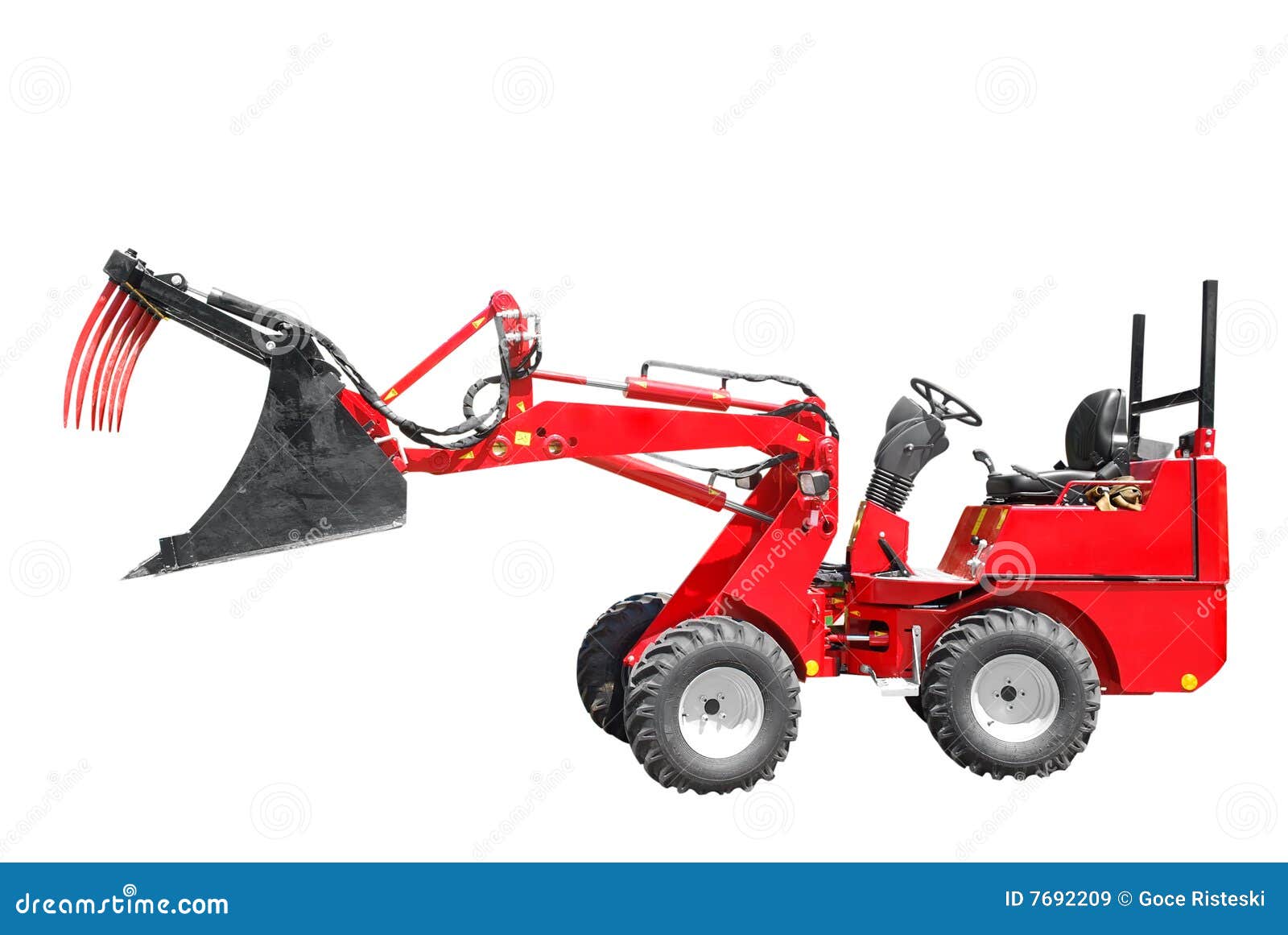 Agriculture loader tractor stock image. Image of isolated - 7692209