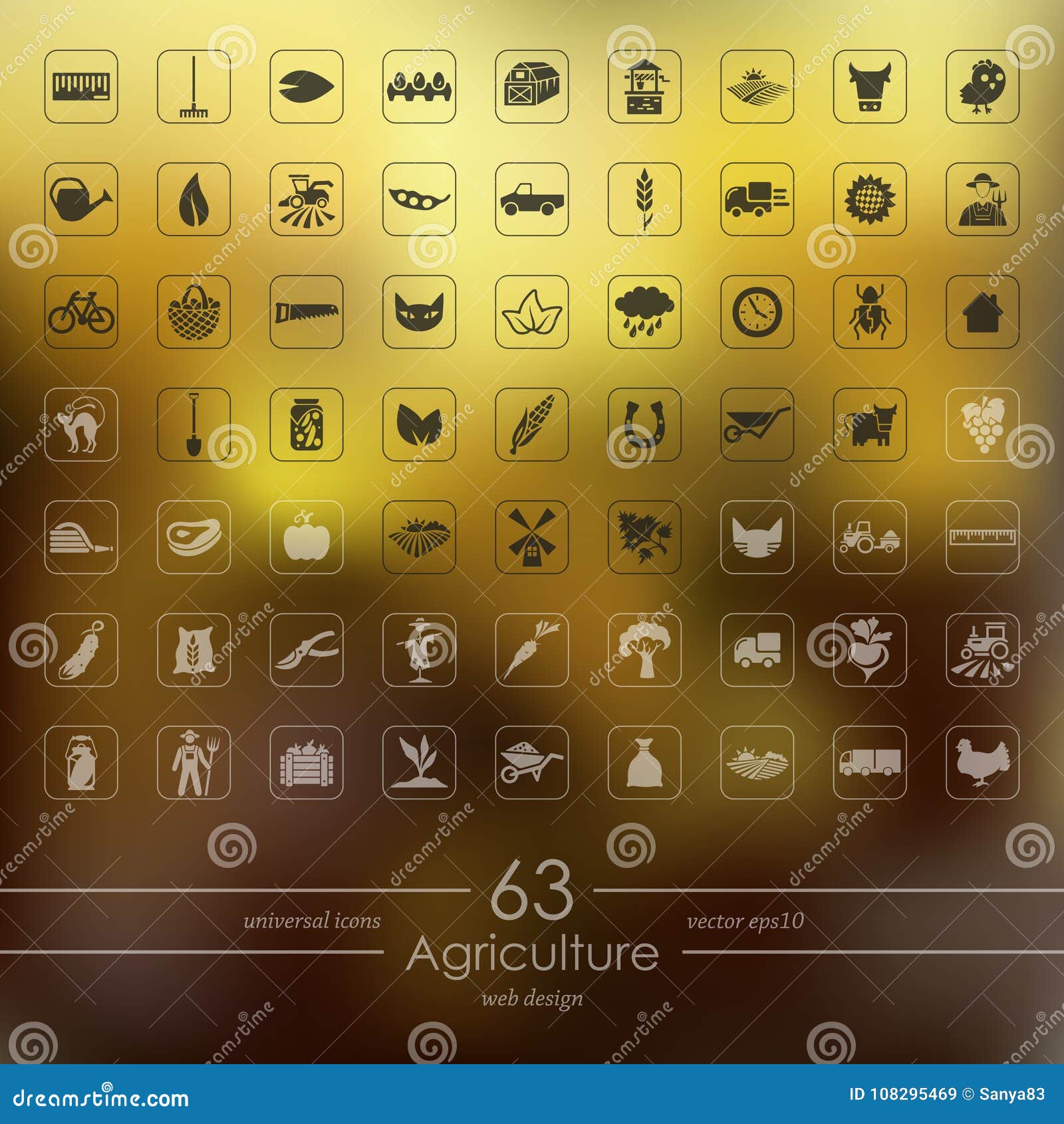 Set of agriculture icons stock vector. Illustration of insurance ...