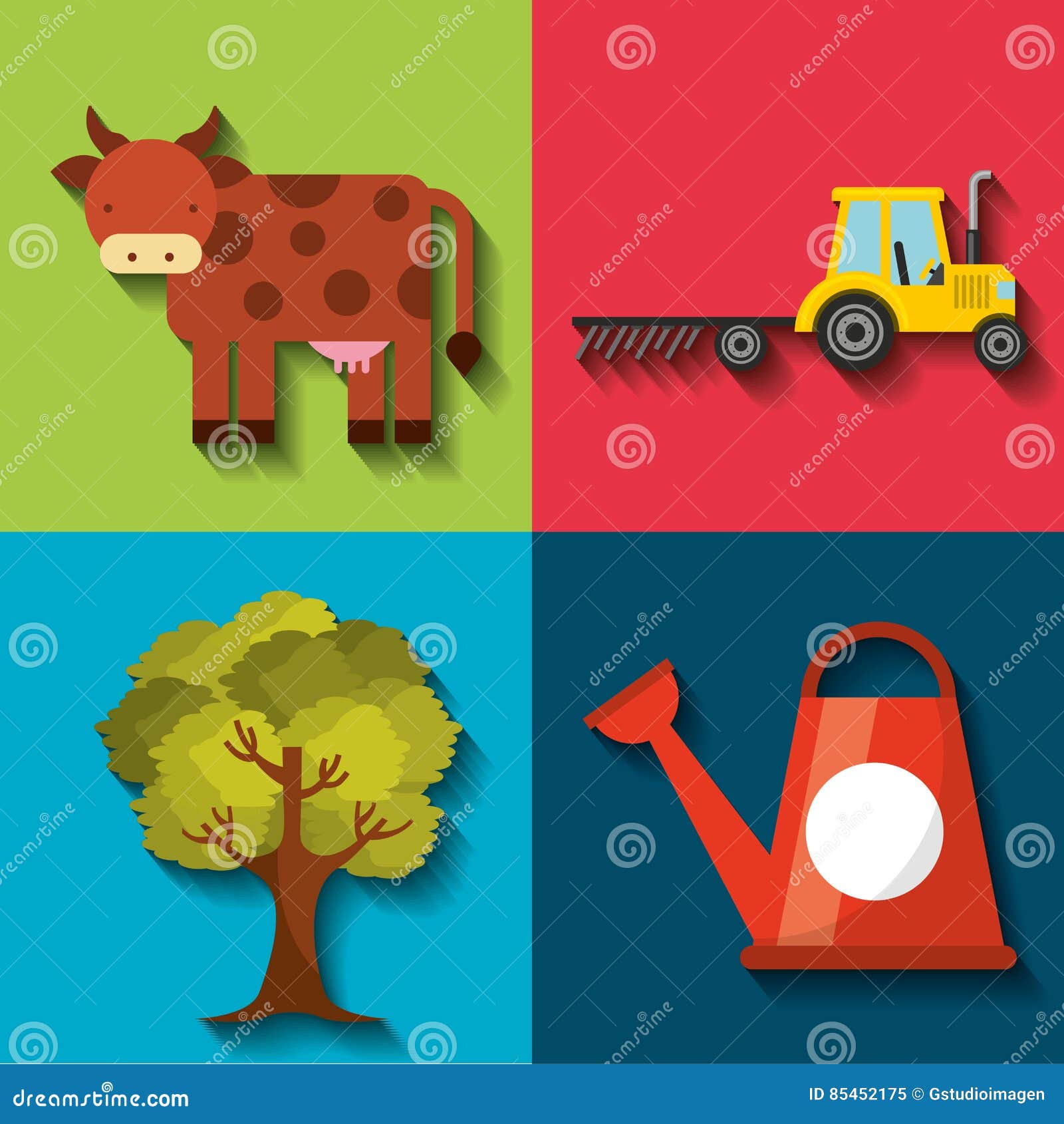 Agriculture Production Concept Icon Stock Vector - Illustration of ...