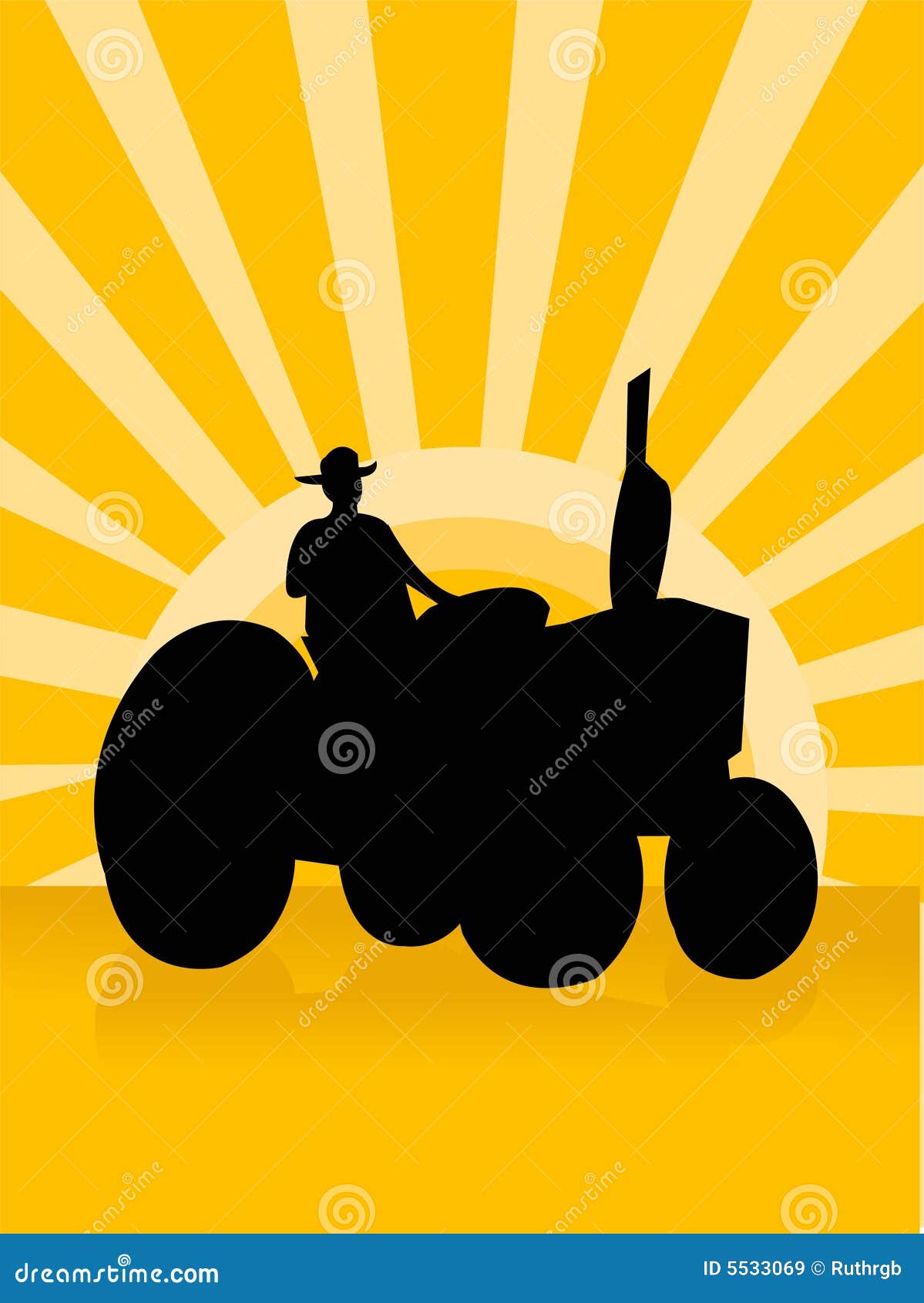 Creative Plough Logo Design. Flat Color Logo Place For Tagline. Vector ...