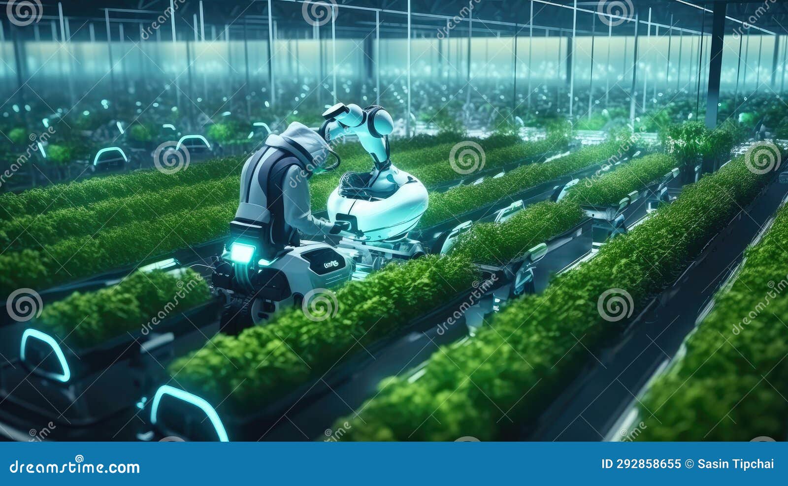 Agriculture Robotic Working in Smart Farm, Future Technology with Smart ...