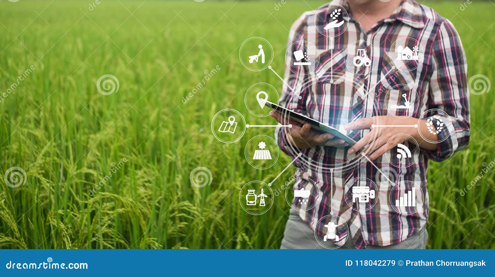 Agriculture Technology Farmer Man Using Tablet Computer. Stock Image ... Agriculture Technology Farmer Man Using Tablet Computer. Stock Image ...