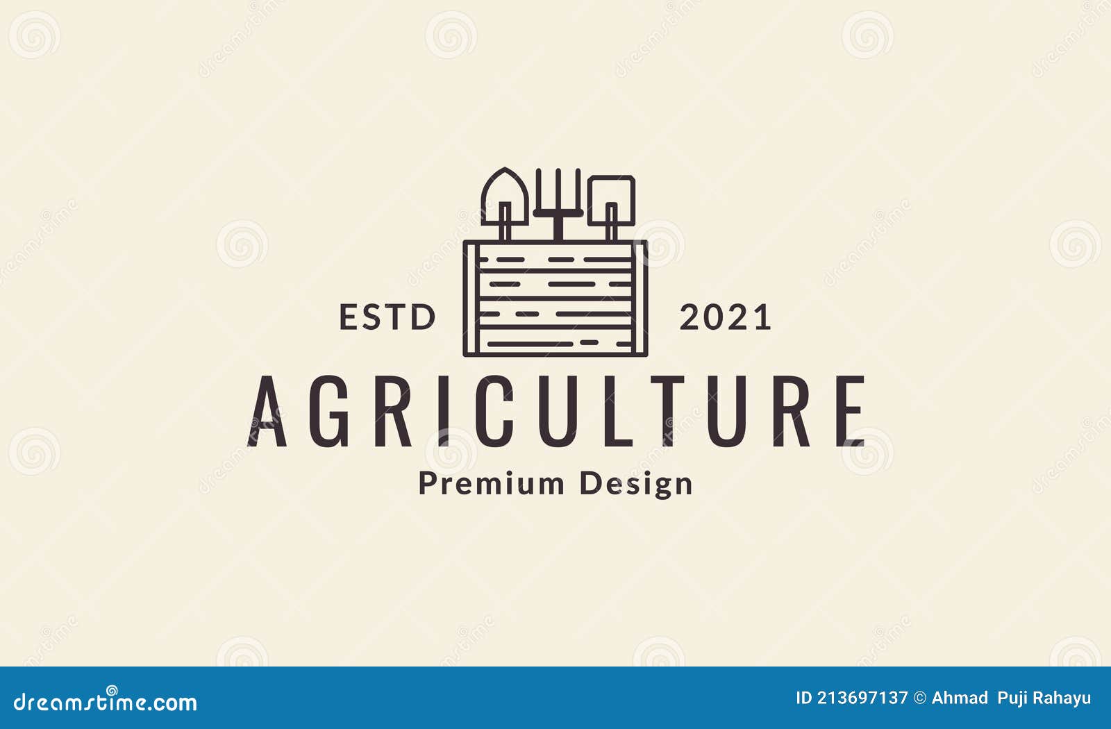 Agriculture Tools Lines Logo Vector Symbol Icon Design Illustration ...