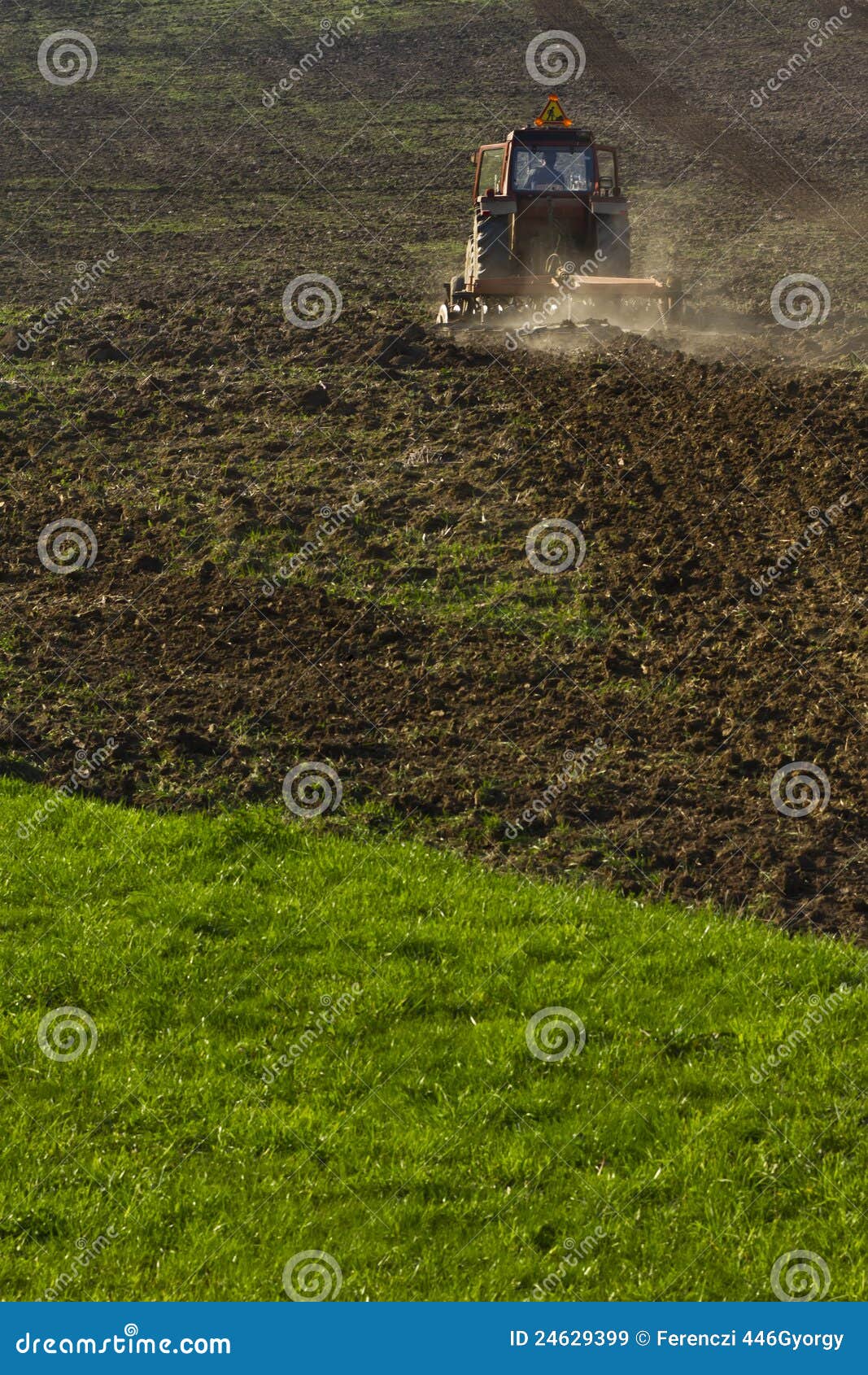 Agriculture with tractor stock image. Image of dirt, harrow - 24629399