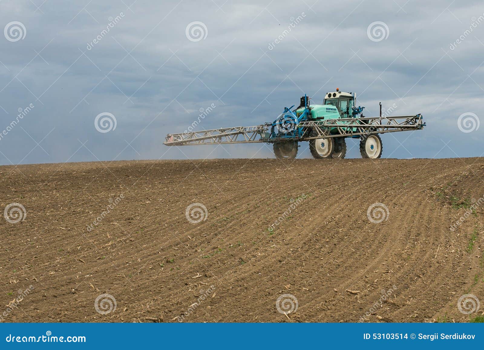 Agriculture Tractor Landscape Stock Photo - Image of harvesting ...