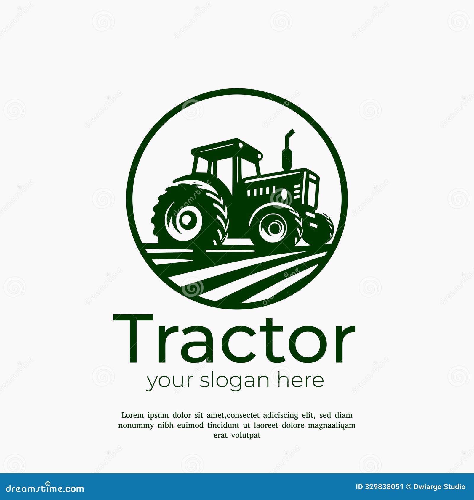 Agriculture Tractor Logo Design Template Stock Illustration ...