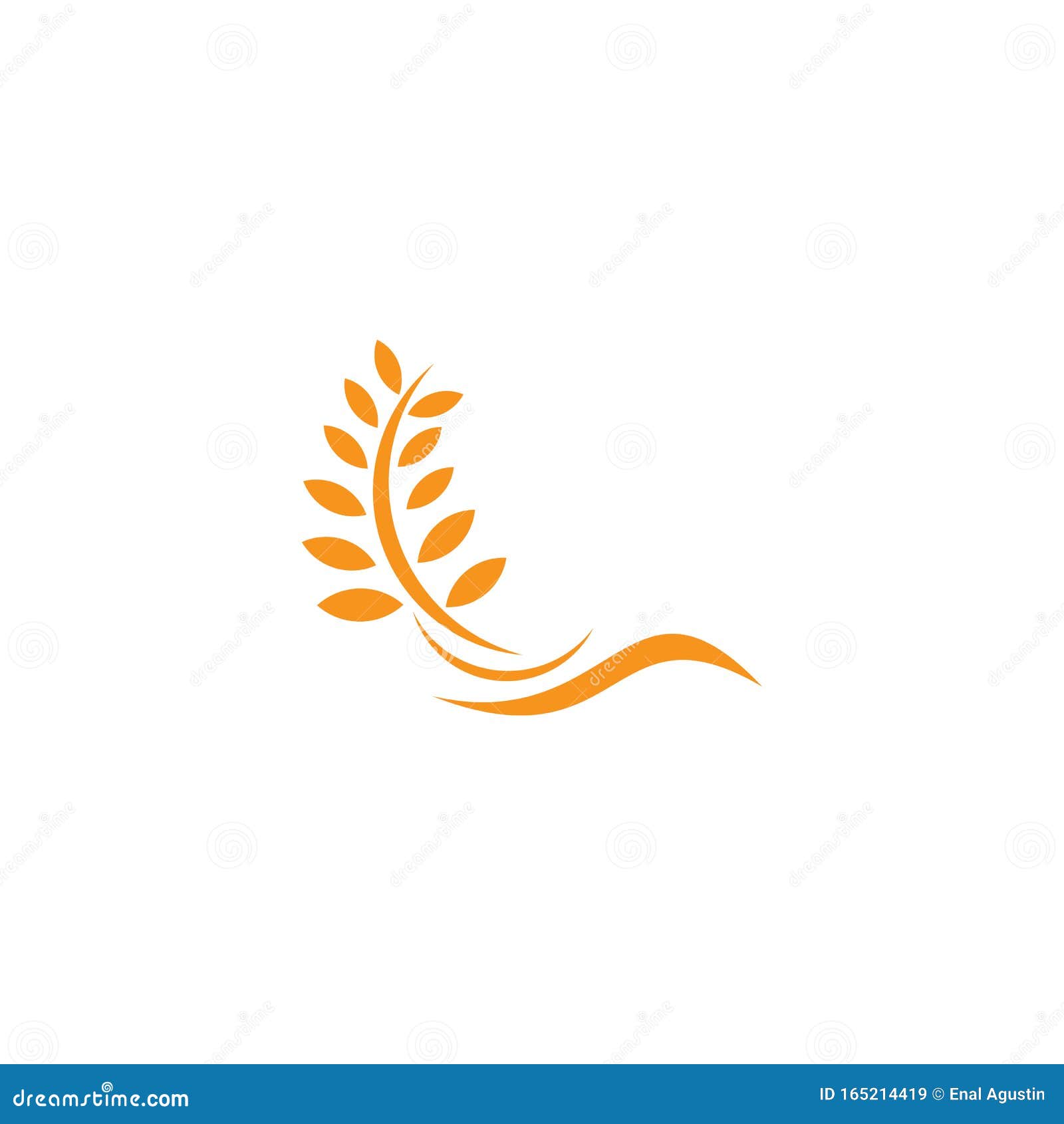 Agriculture Wheat Leaf Icon Logo Design Vector Template Stock Vector ...