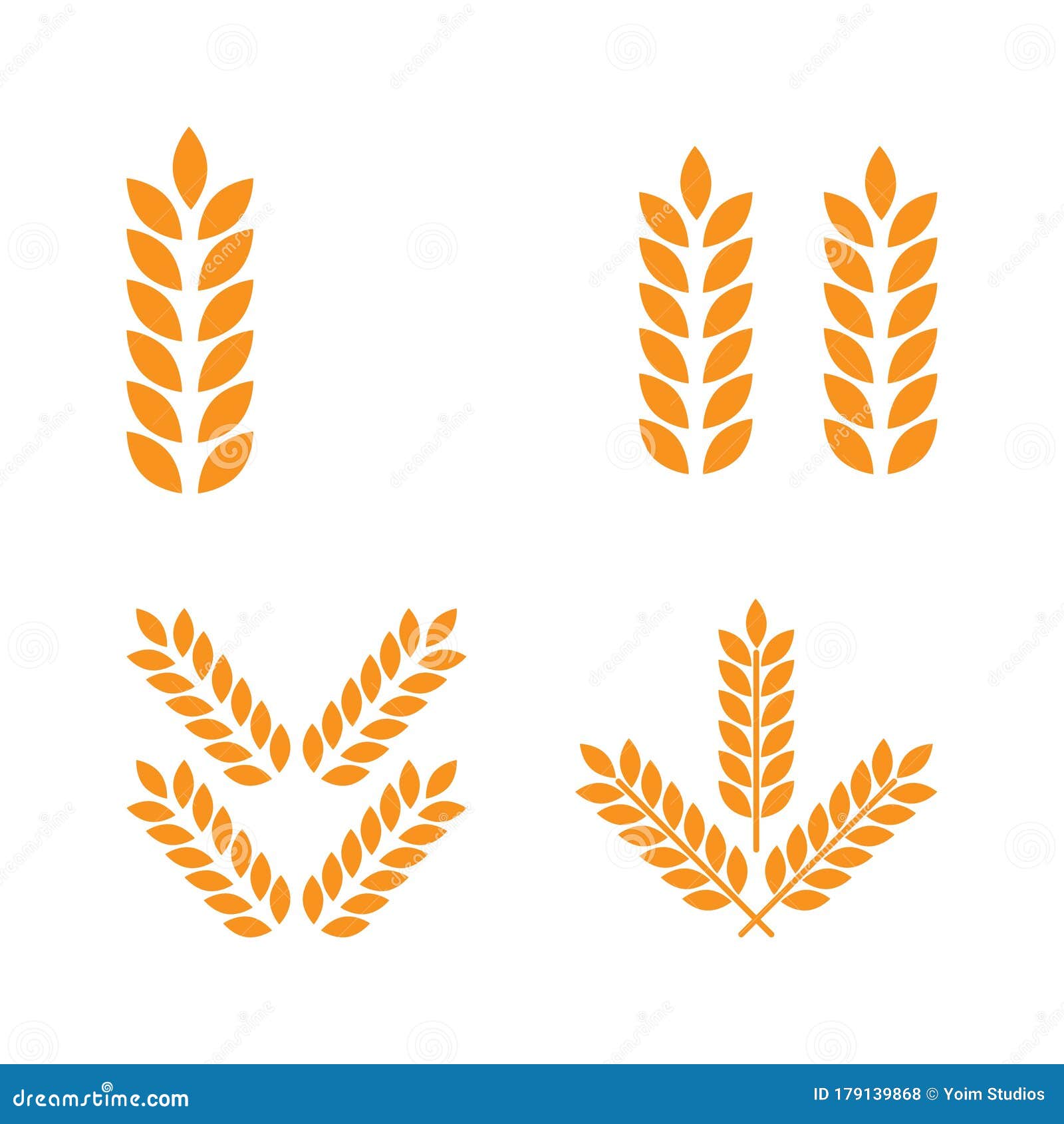 Agriculture Wheat Vector Graphic Design Template Isolated Stock Vector ...