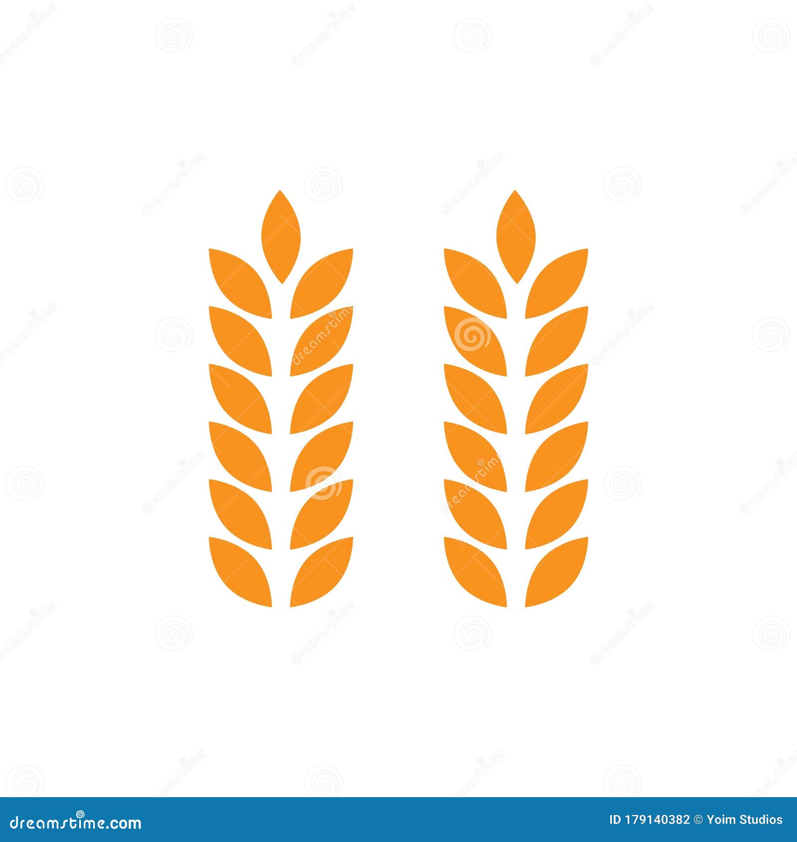 Agriculture Wheat Vector Graphic Design Template Isolated Stock Vector ...