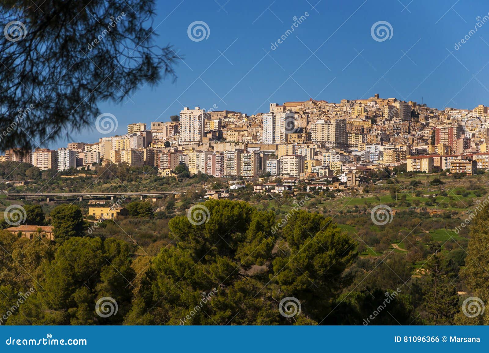 Agrigento city stock photo. Image of agrigento, blue - 81096366
