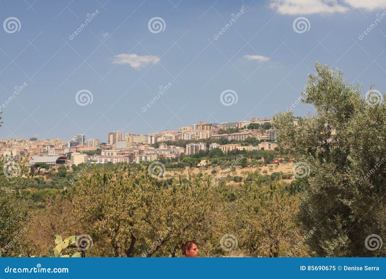 Agrigento, Panoramic View of the Town Stock Image - Image of ...