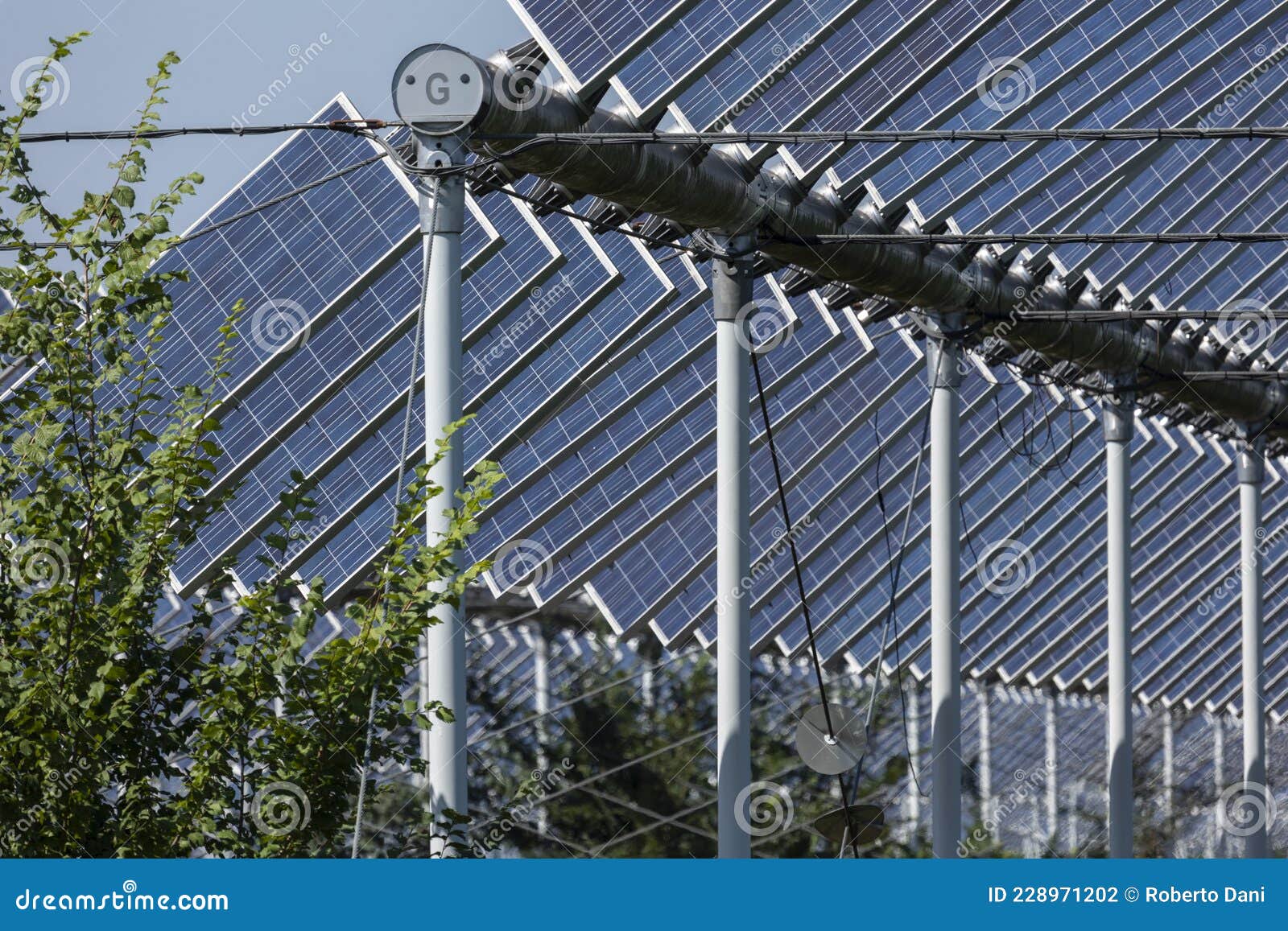 Agrivoltaic stock photo. Image of aluminum, alternative - 228971202