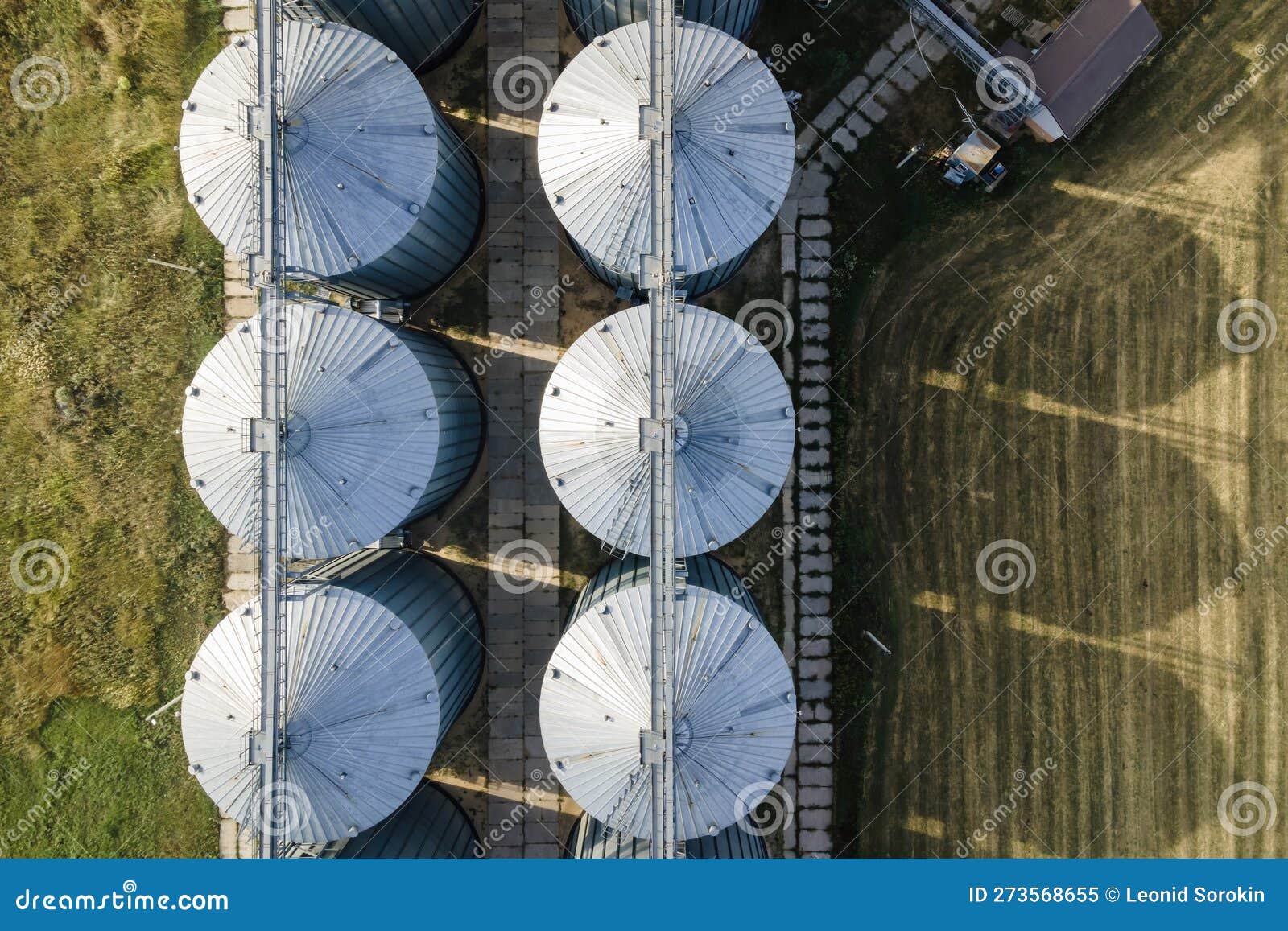 Agro Silos Granary Elevator on Agro-processing Manufacturing Plant ...
