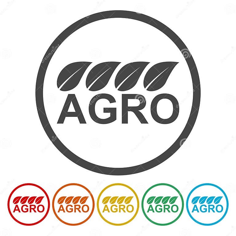 Agro word logo icon stock vector. Illustration of industry - 128826078
