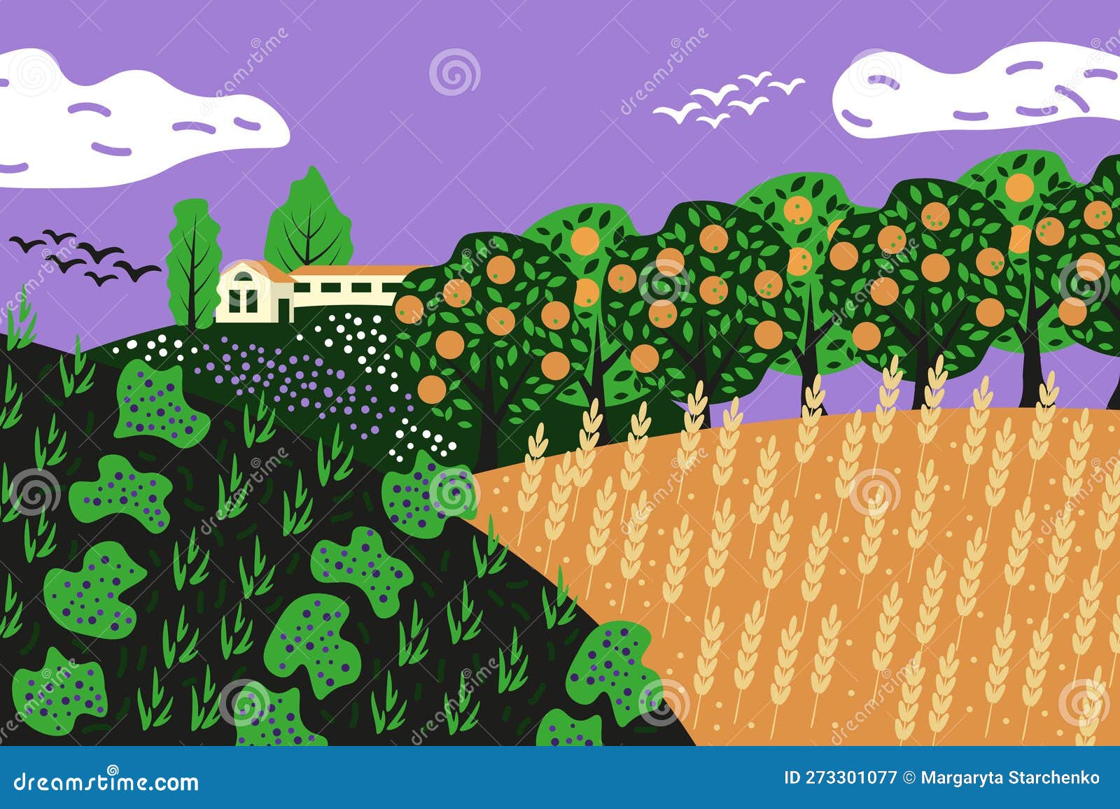 Agroforestry: Illustration Of Cows Grazing Amidst Trees And Nature ...