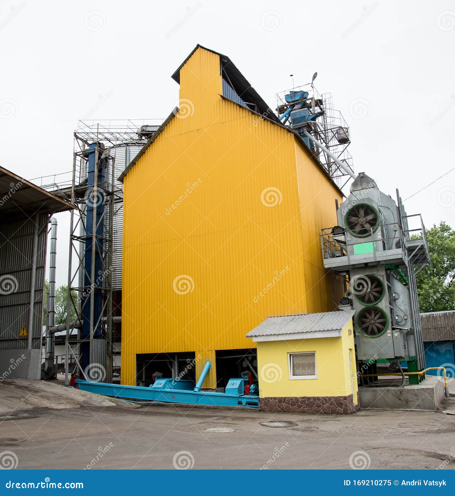Agroindustrial View with Elevator Ventilation Installation Stock Image ...