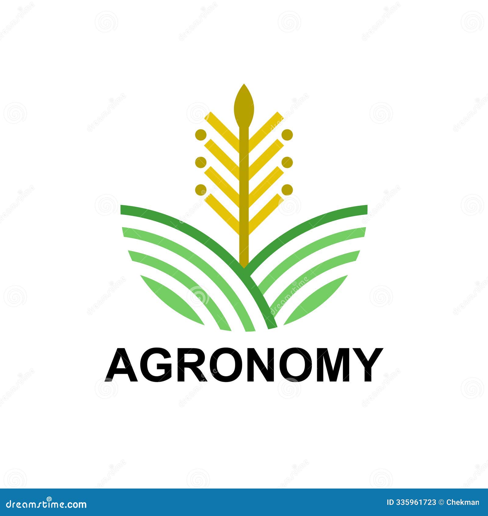Agronomy Logo Icon. Agriculture Logo Design. Agronomy Logo with Plants on a Fields Stock Vector ...