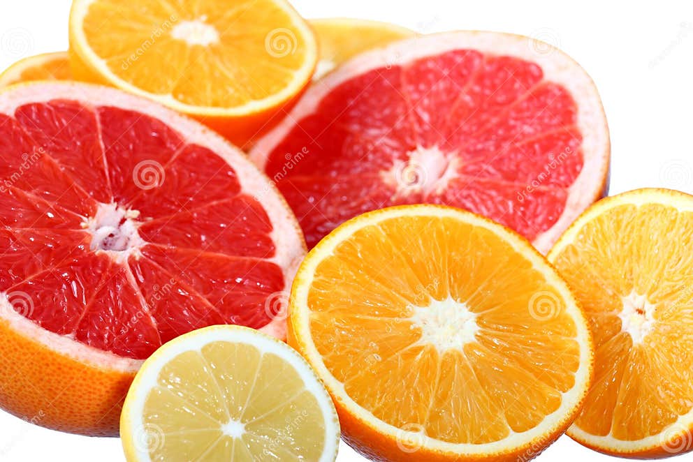 Agrumes : Orange, Pamplemousse Et Citron Image stock - Image du pulpe ...