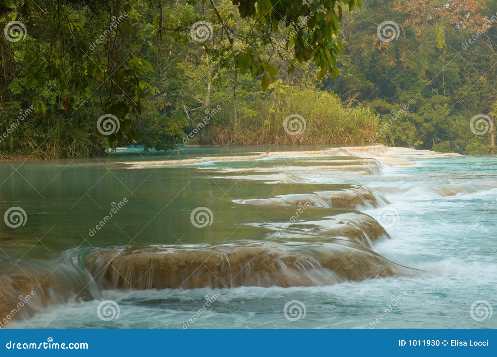 Agua Azul stock photo. Image of agua, quiet, travel, cloud - 1011930