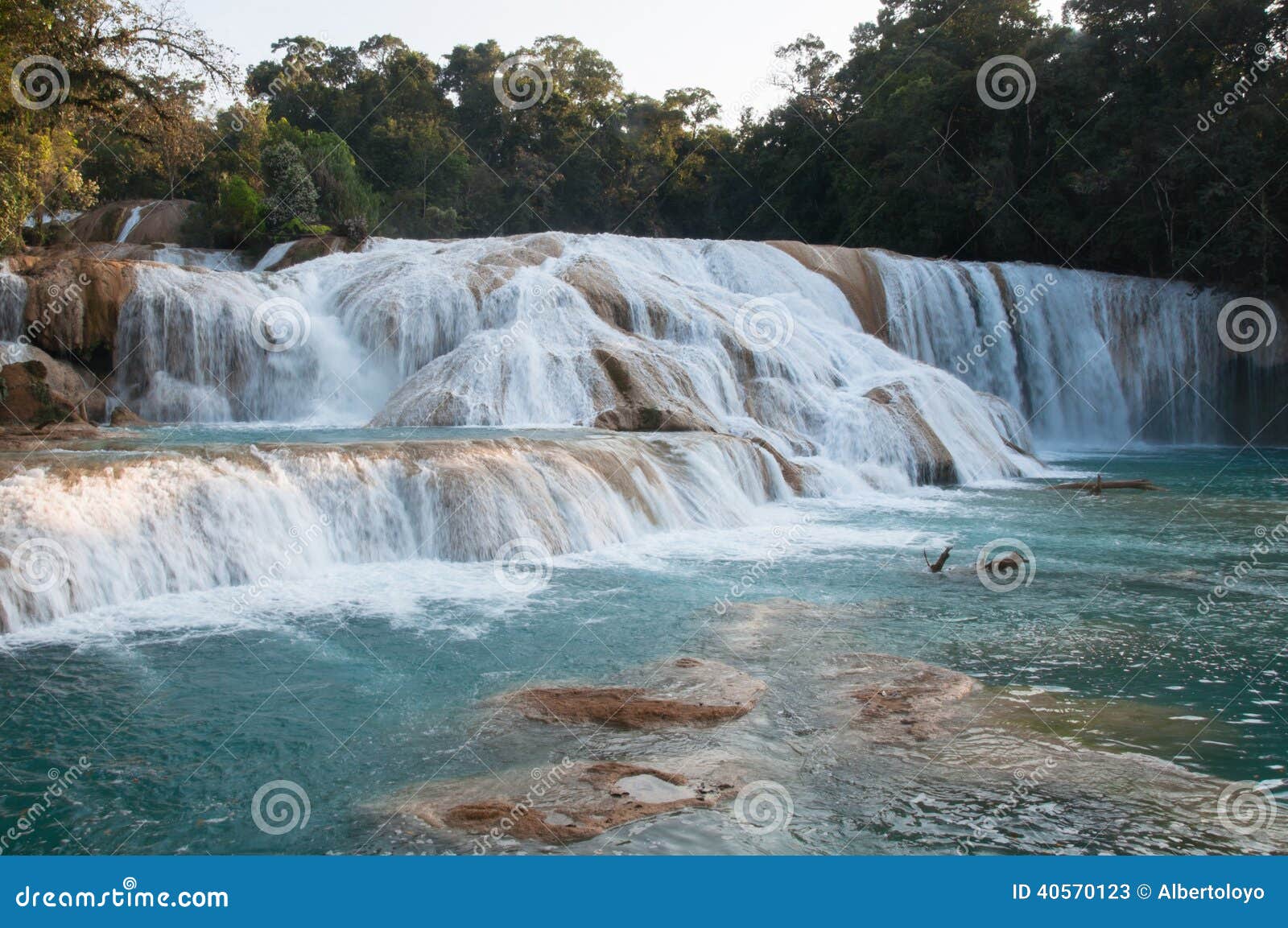 Agua Azul Waterfalls, Chiapas, Mexico Stock Image - Image of azul, agua ...