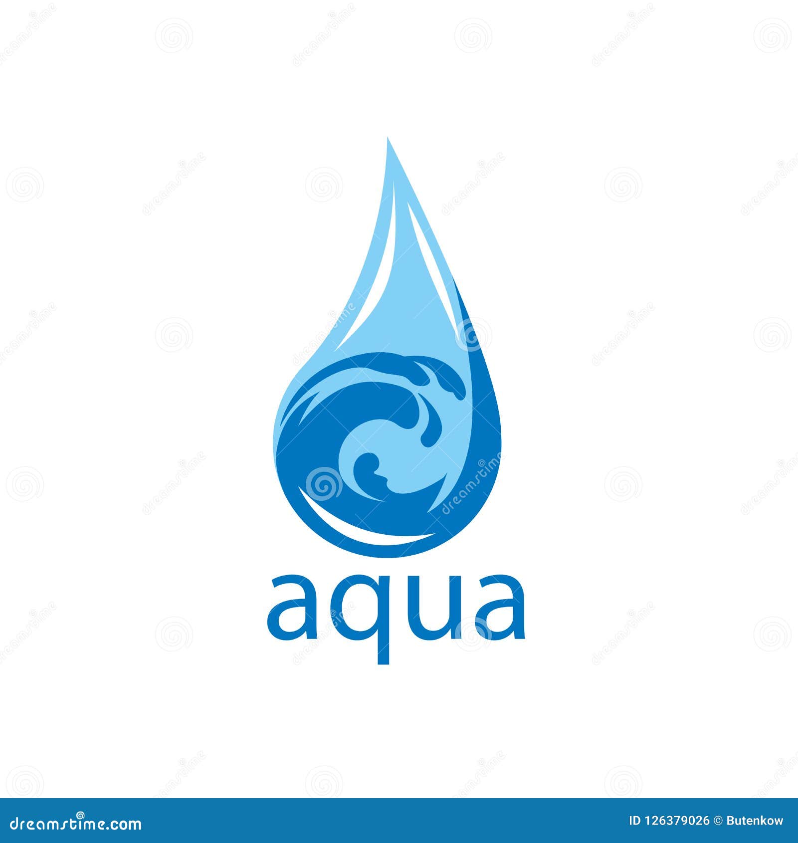 Agua Del Logotipo Del Vector Ilustración del Vector - Ilustración de ...
