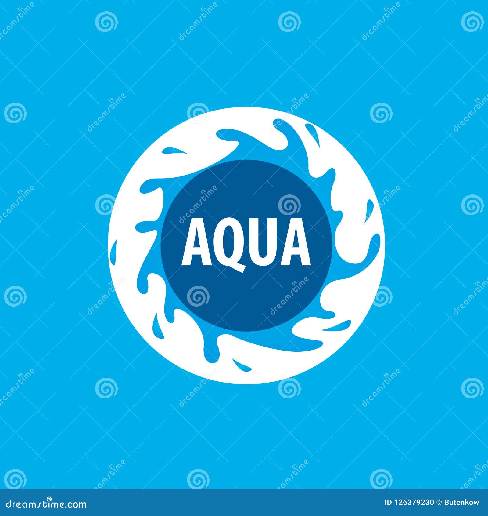 Agua Del Logotipo Del Vector Ilustración del Vector - Ilustración de ...