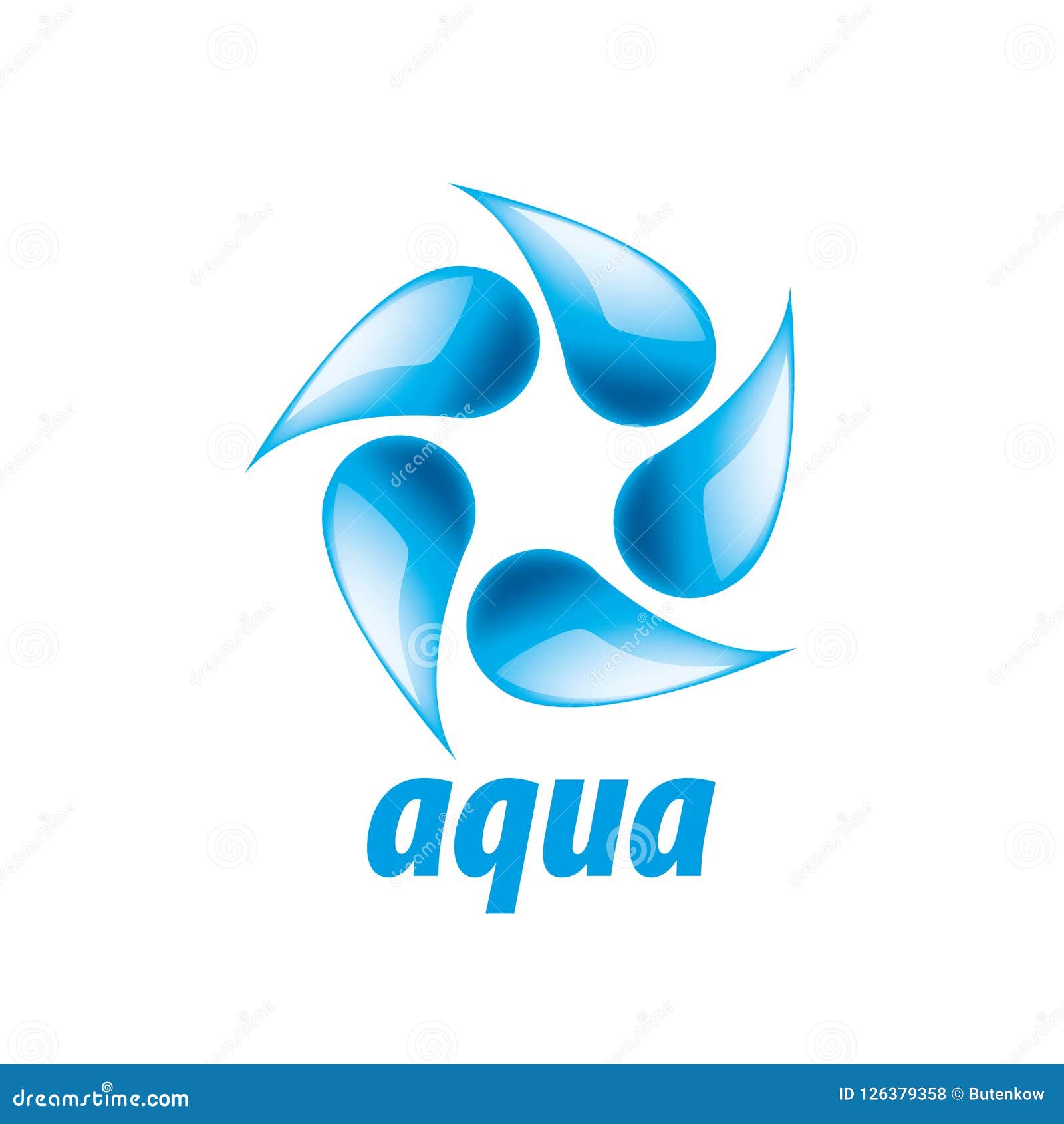 Agua Del Logotipo Del Vector Ilustración del Vector - Ilustración de ...