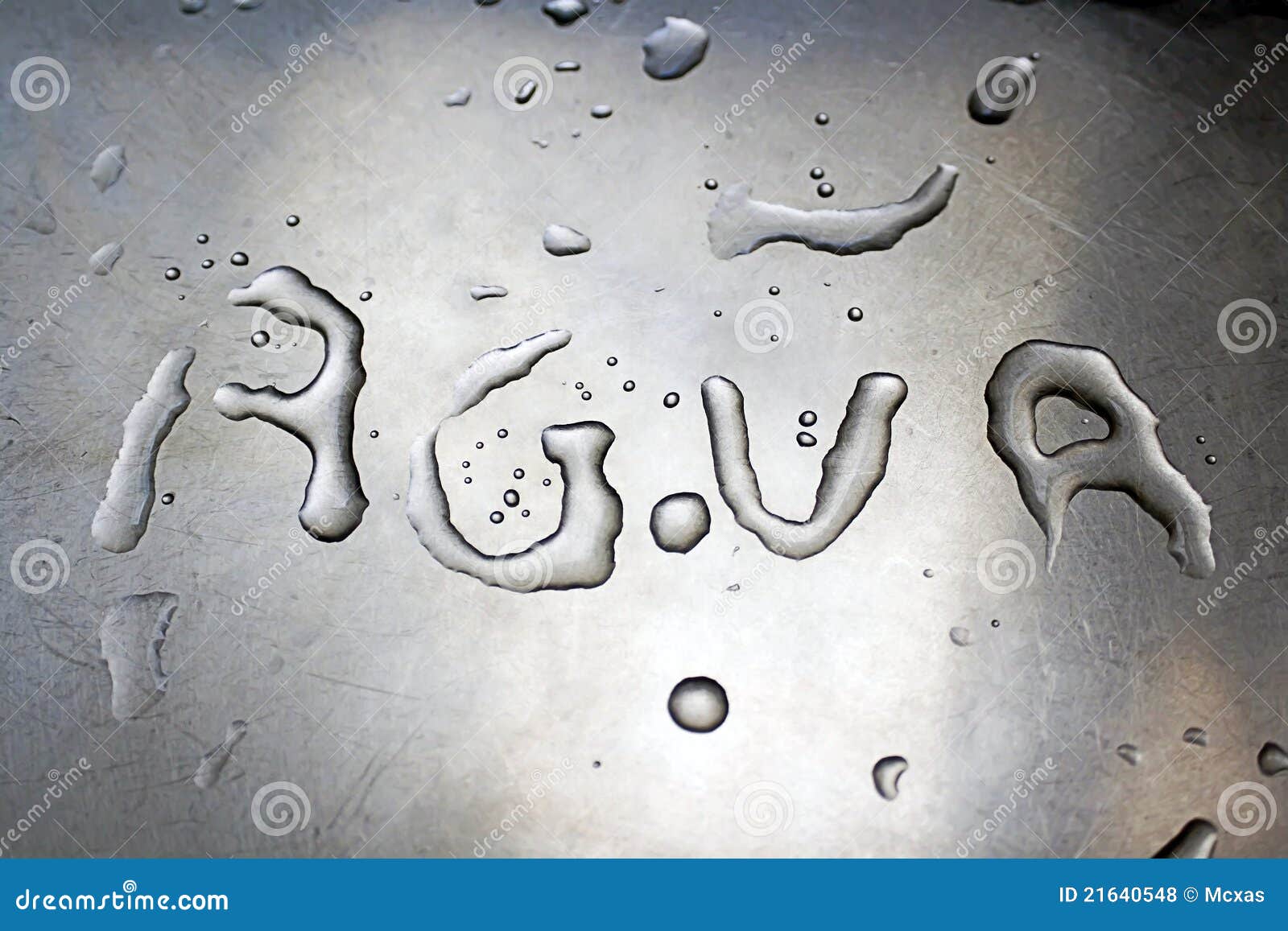 Agua written with water stock photo. Image of written - 21640548