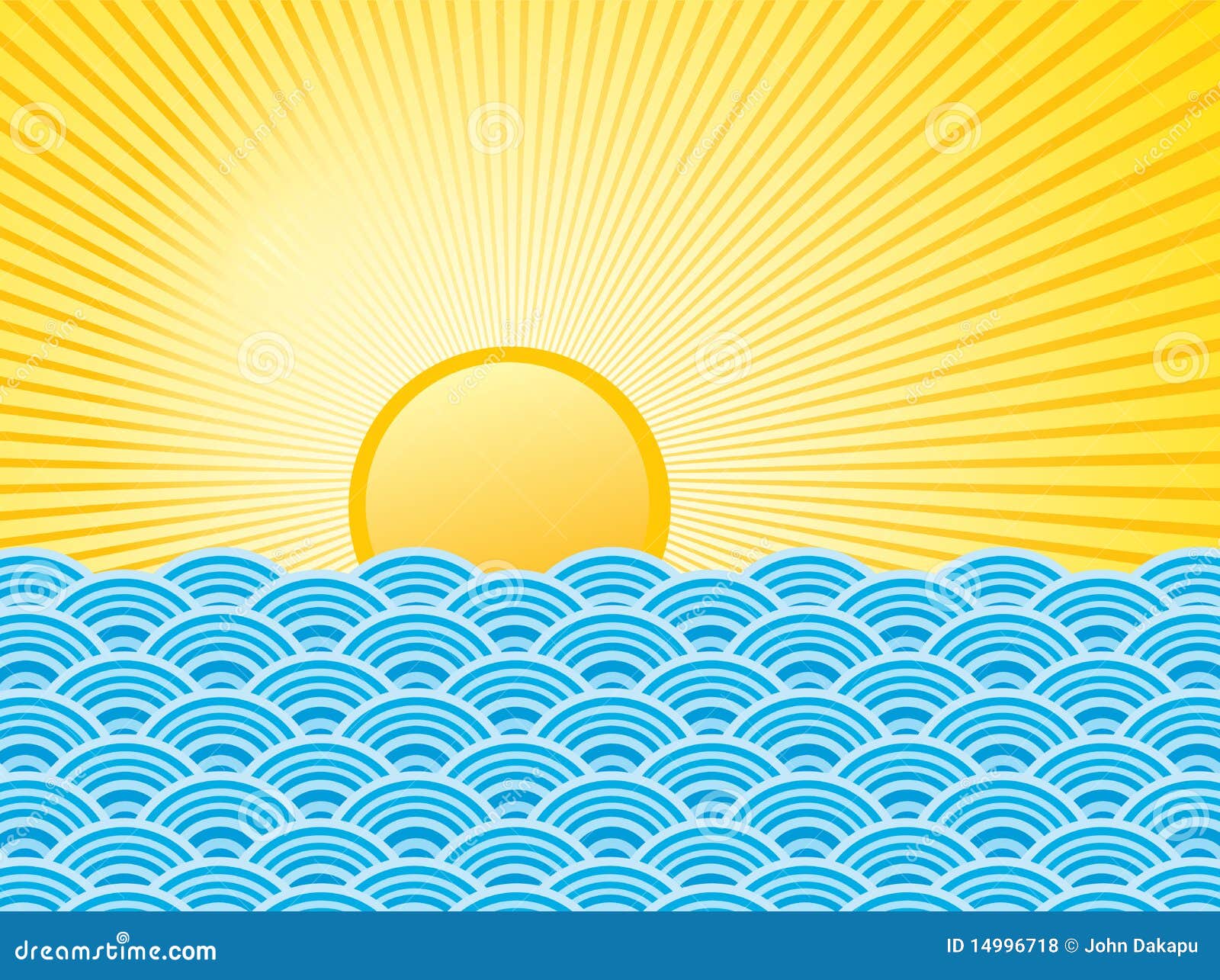 Agua y sol stock de ilustración. Imagen de composiciones - 14996718